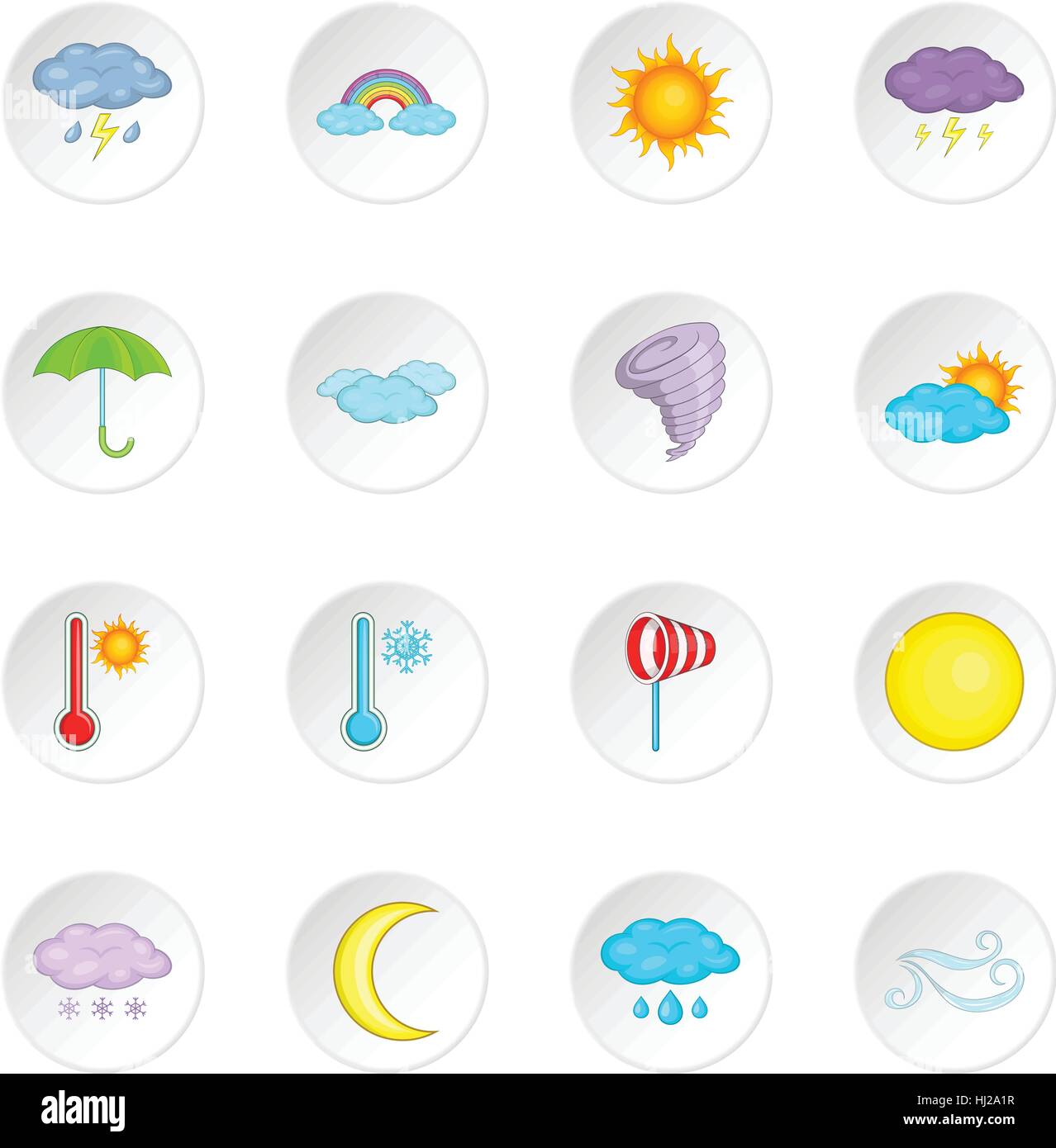 Weather icons set Stock Vector Image & Art - Alamy