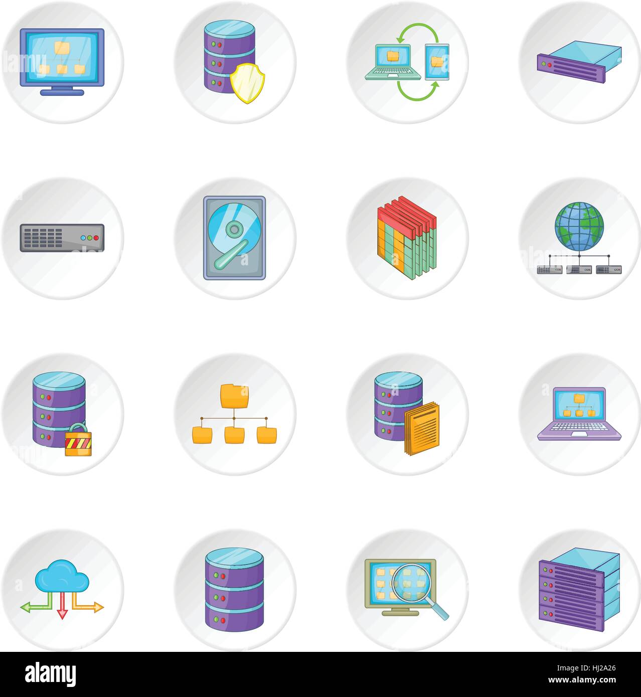 Data base icons set Stock Vector Image & Art - Alamy