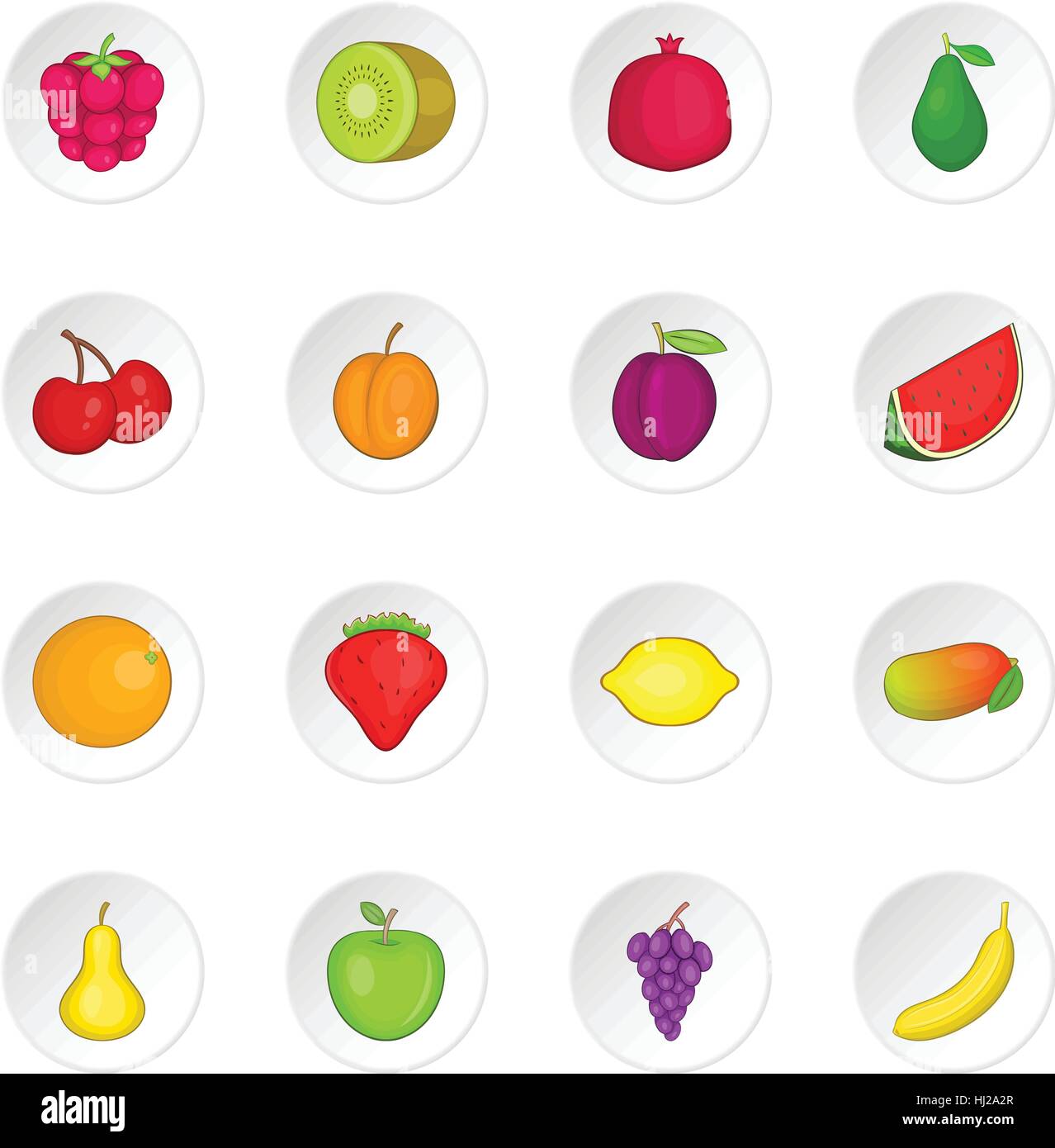 Fruit icons set Stock Vector Image & Art - Alamy