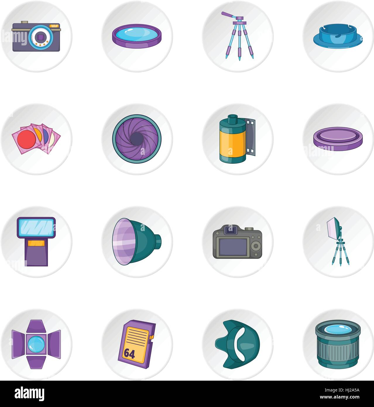 Photo studio icons set Stock Vector Image & Art - Alamy