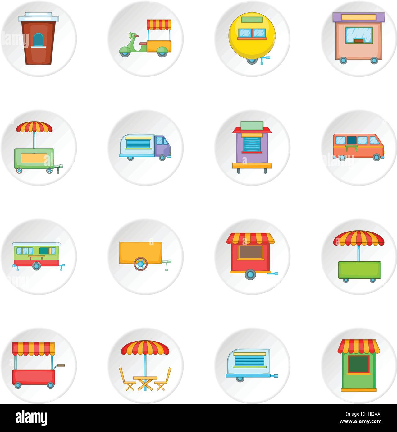 Street food kiosk vehicle Stock Vector Images - Alamy