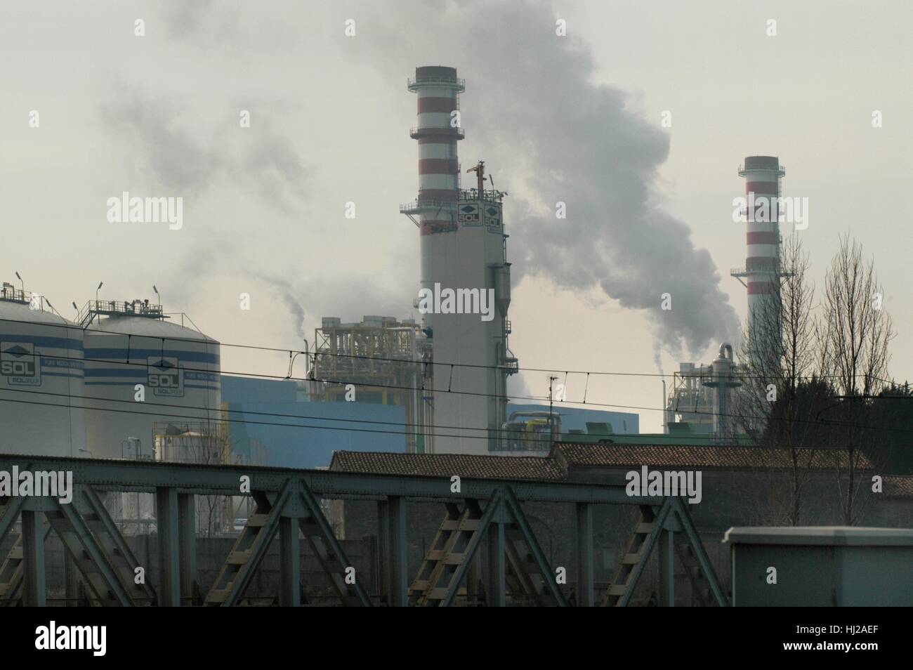 Mantua industrial area (Lombardy, Italy), chemical and petrochemical ...