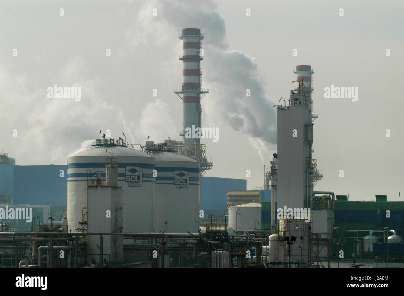 Mantua industrial area (Lombardy, Italy), chemical and petrochemical ...