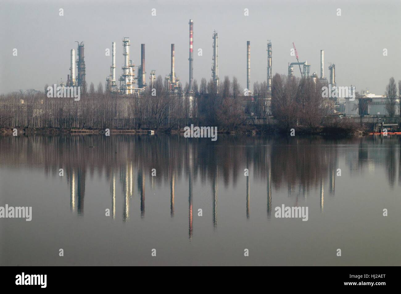 Mantua industrial area (Lombardy, Italy), chemical and petrochemical ...