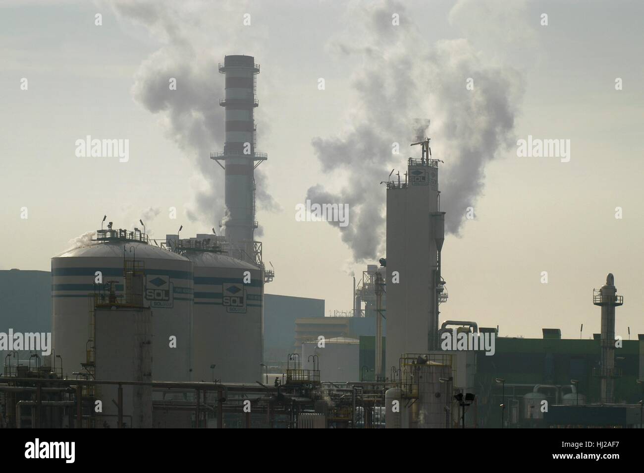 Mantua industrial area (Lombardy, Italy), chemical and petrochemical ...