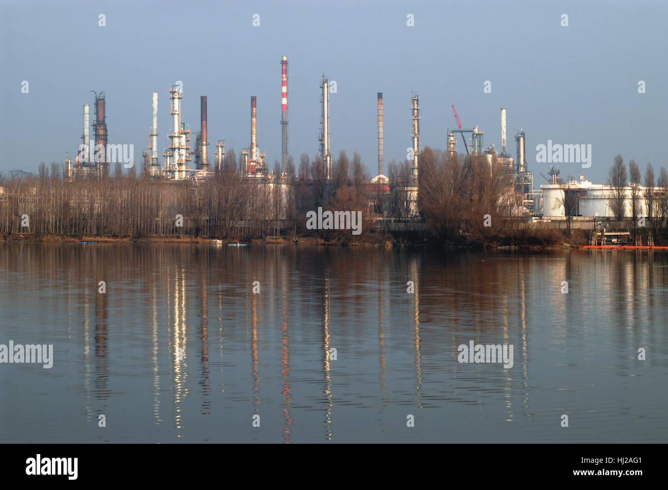 Mantua industrial area (Lombardy, Italy), chemical and petrochemical ...