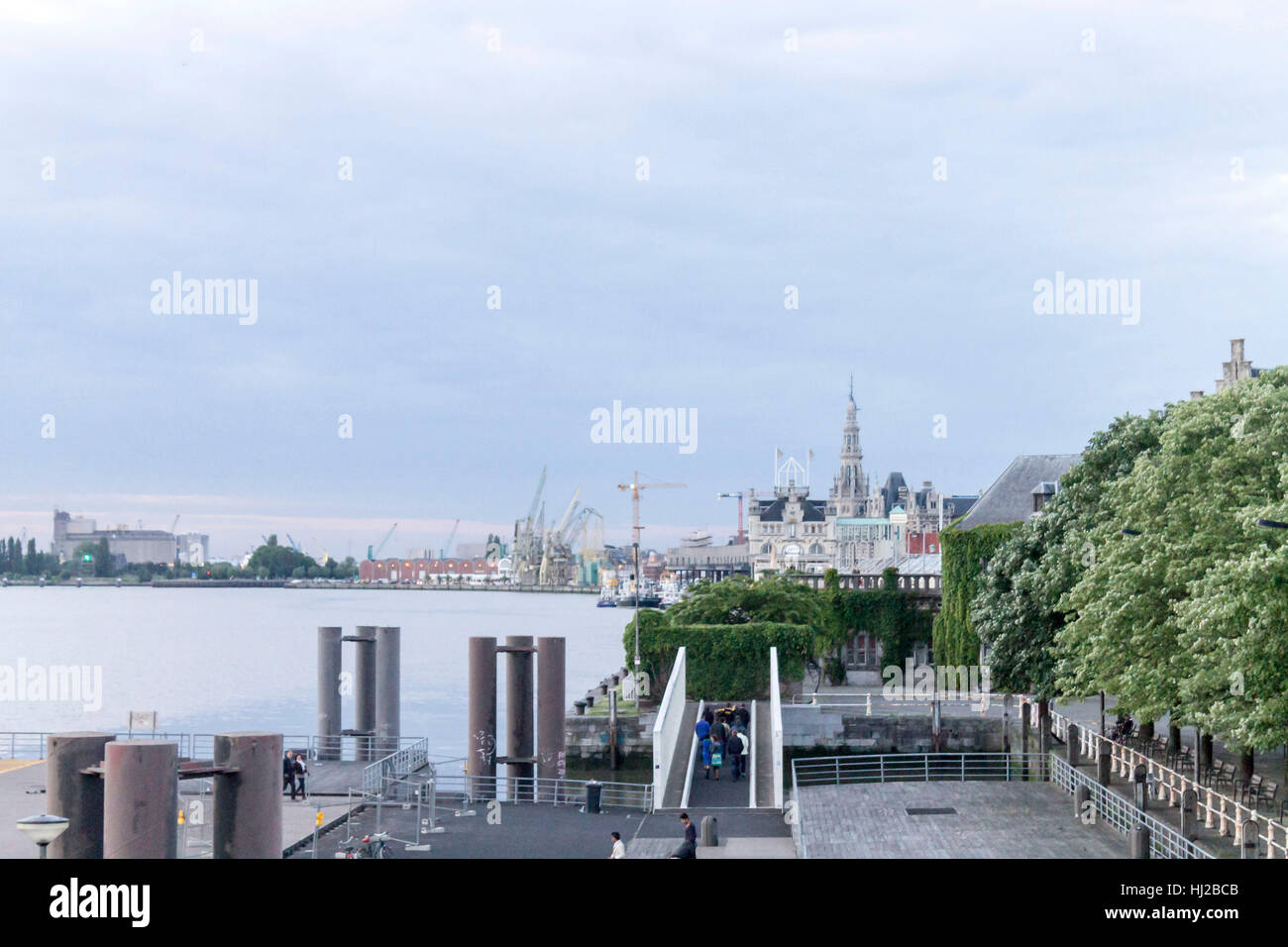 Antwerp Harbour Belgium Stock Photo - Alamy