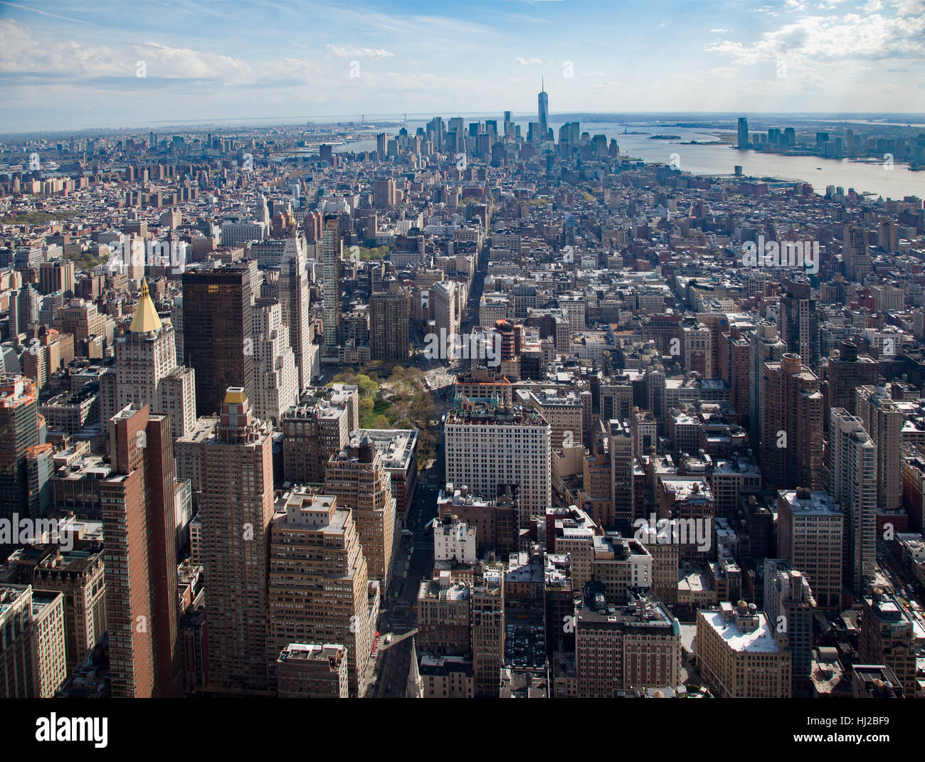 Manhattan Island and Lower Manhattan New York City Stock Photo - Alamy
