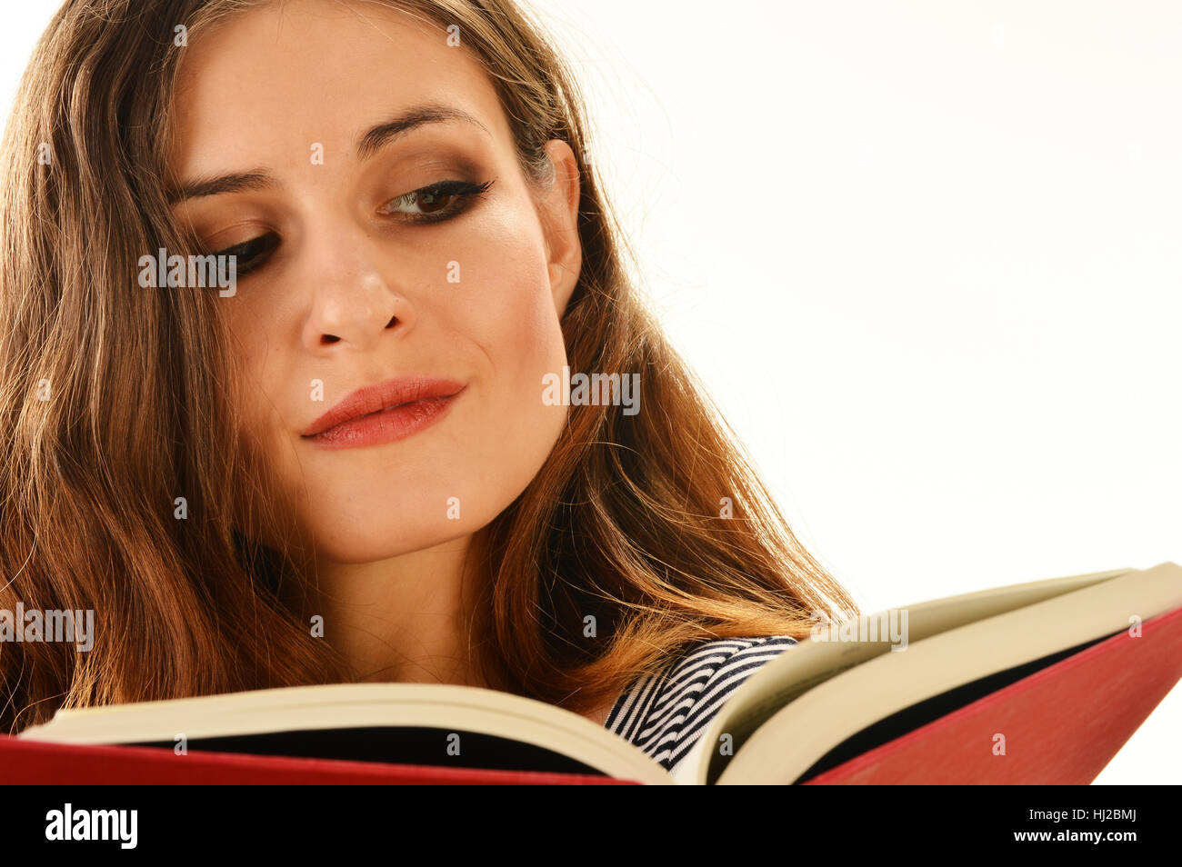 woman, study, isolated, student, reading, learning, book, literature ...