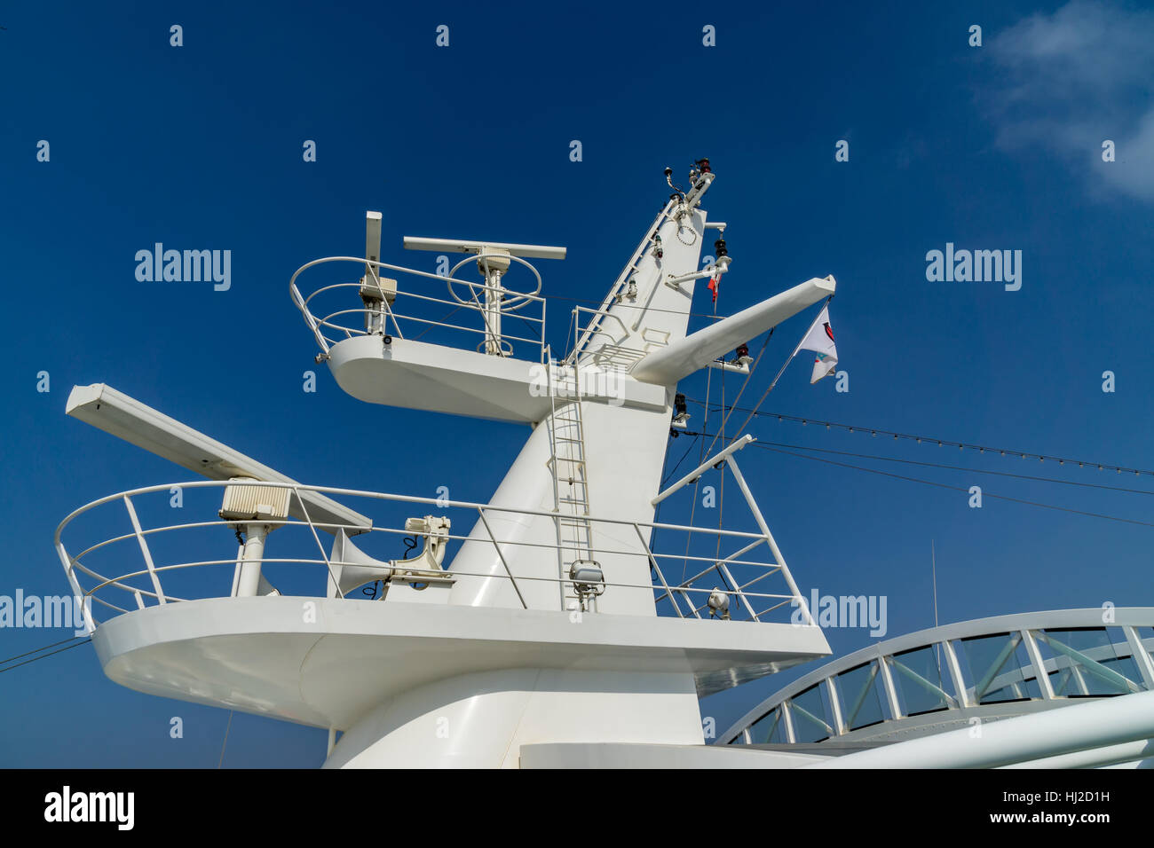 Radar system of a cruise ship Stock Photo - Alamy