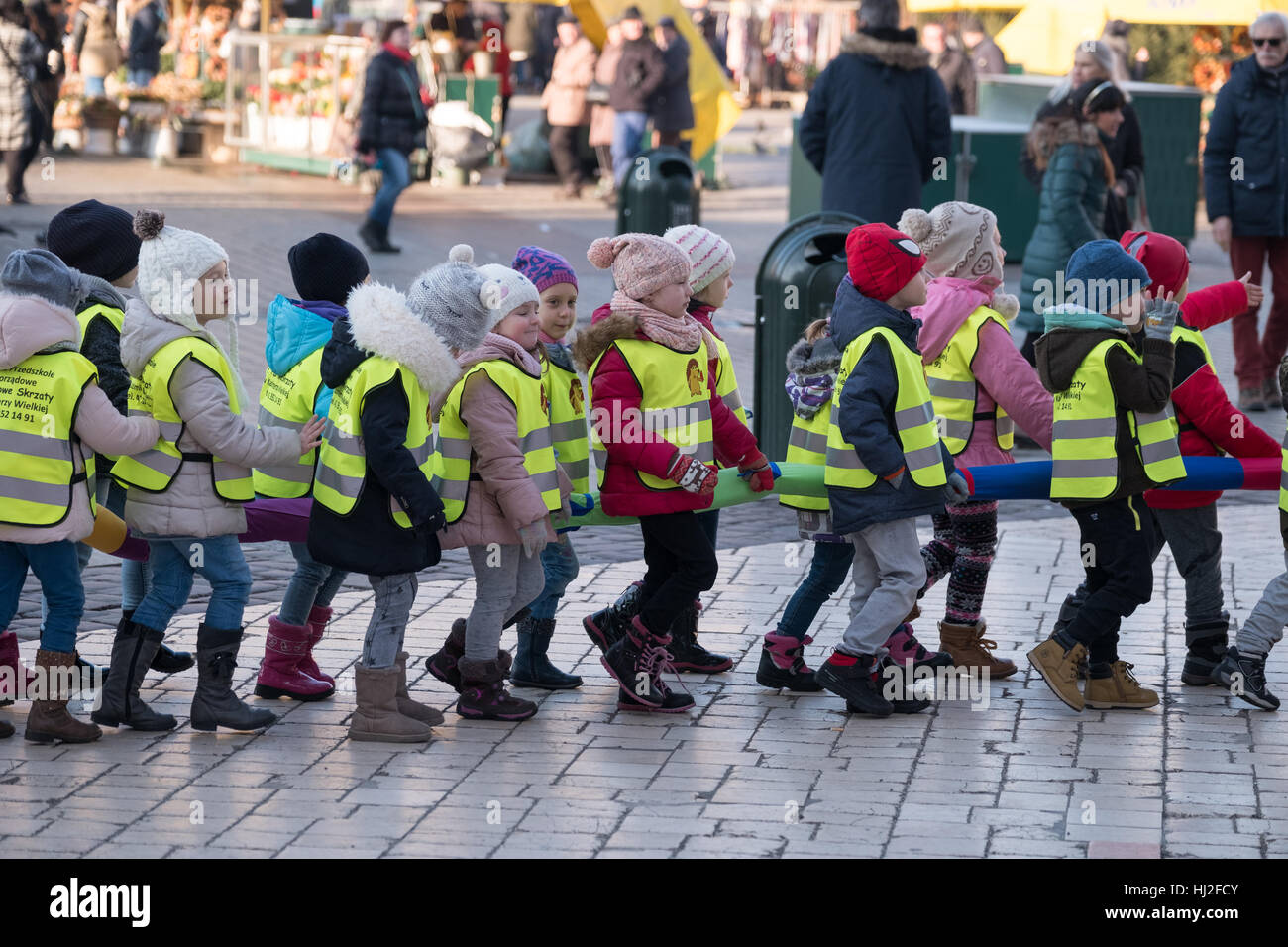 School children row walking hi-res stock photography and images - Alamy