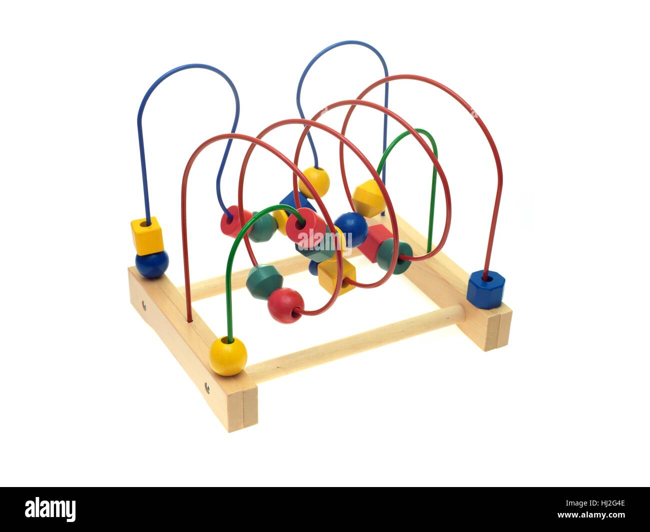 isolated, square, towers, different, toys, wooden, colorful, shapes ...