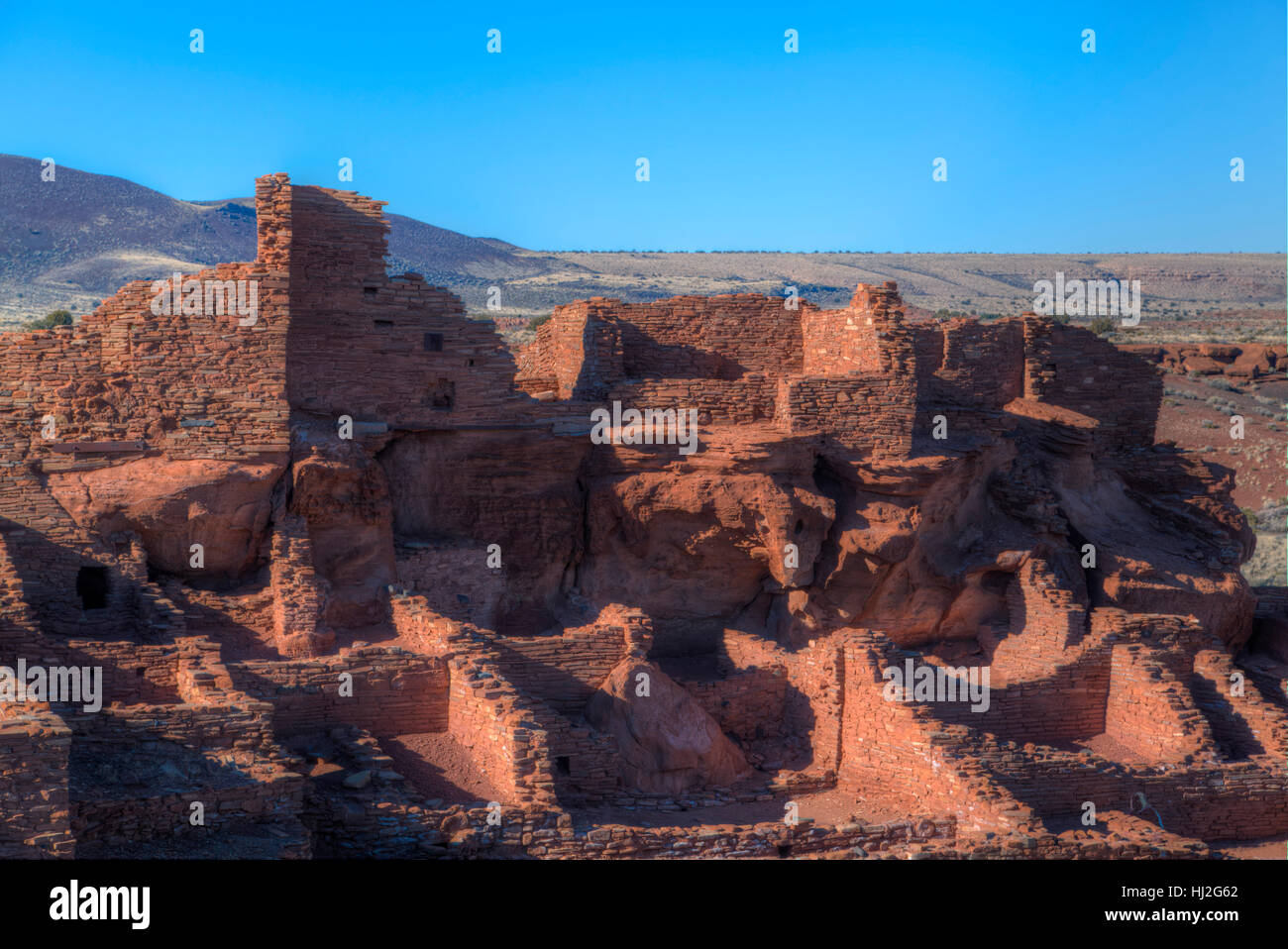 Anazasi Ruins, Wupatki Pueblo, Wupatki National Monument, Arizona, USA ...