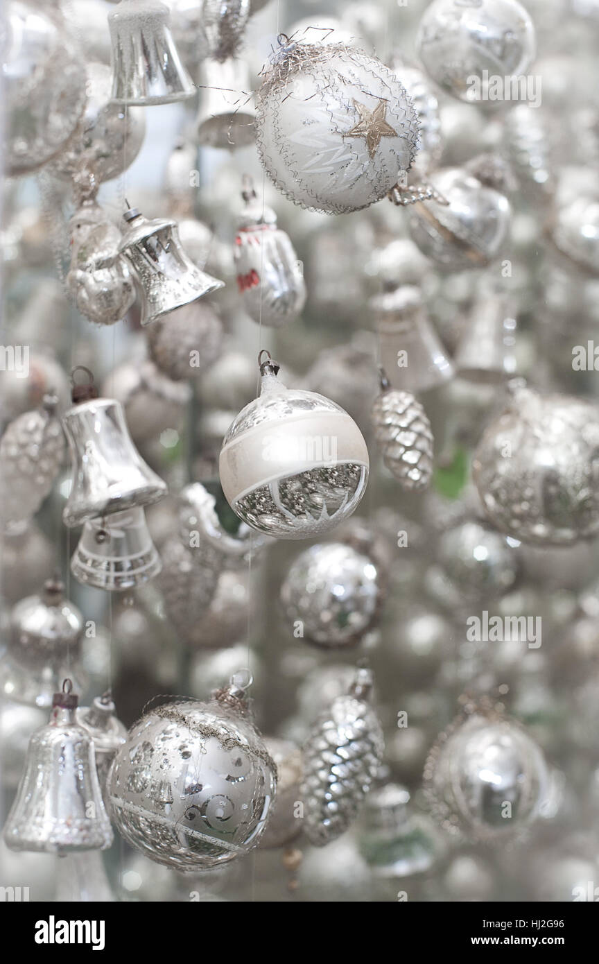 Antique silver Christmas Tree Decoration Stock Photo - Alamy
