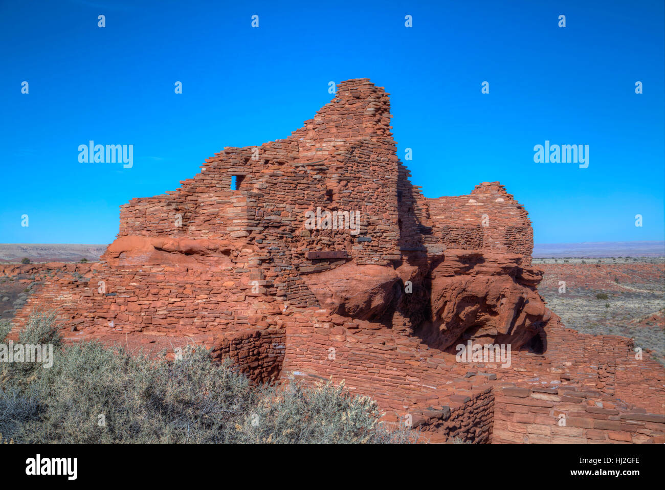 Anazasi Ruins, Wupatki Pueblo, Wupatki National Monument, Arizona, USA ...