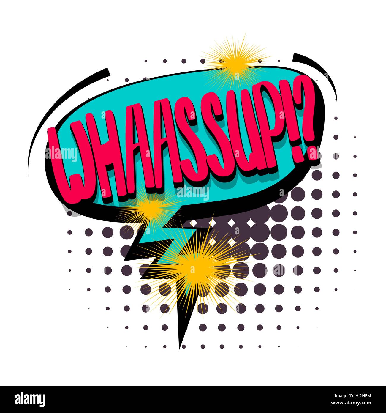 Comic text speech bubble whassup Stock Vector Image & Art - Alamy