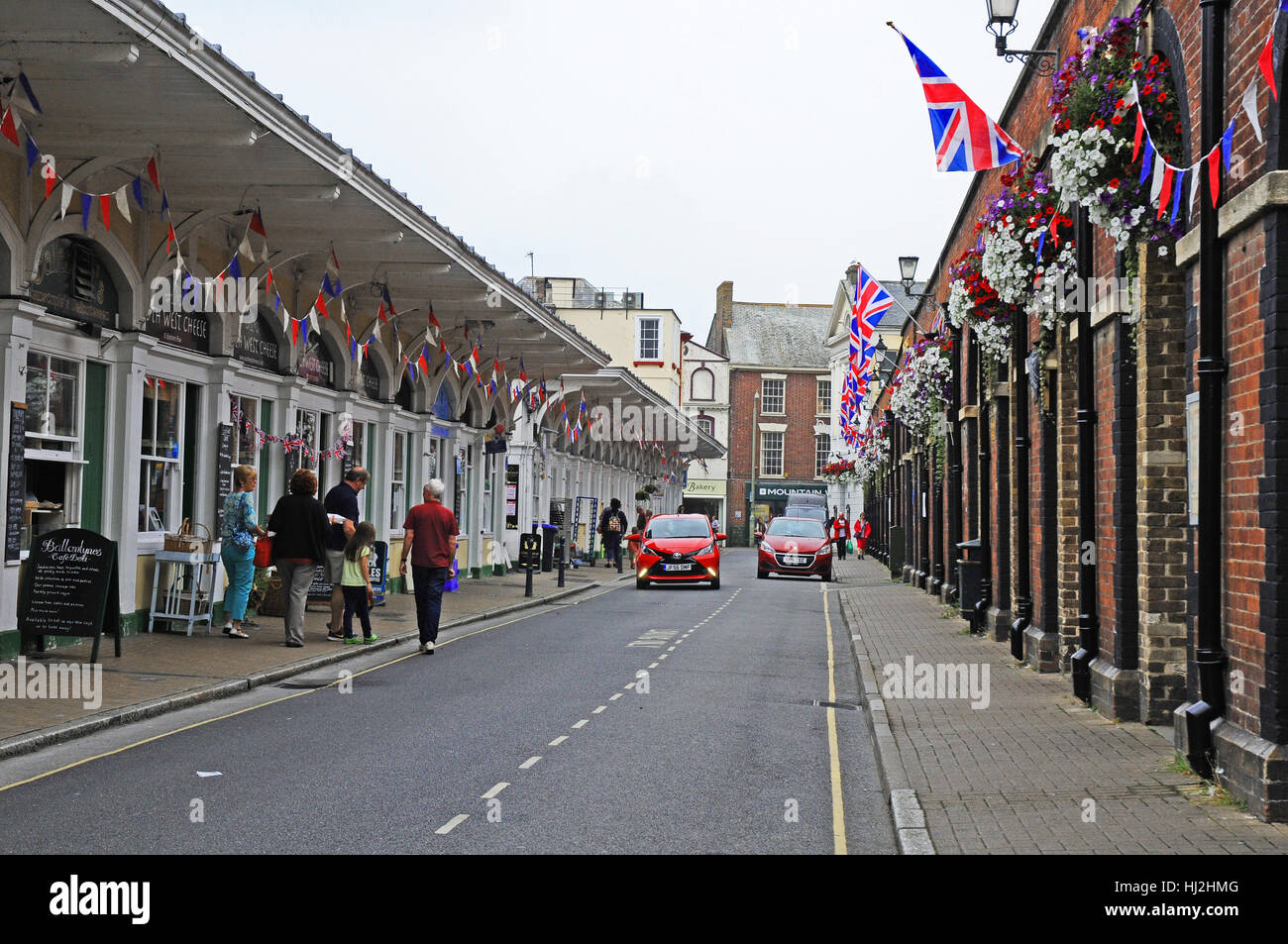 Outside the pannier market, Barnstaple Stock Photo - Alamy