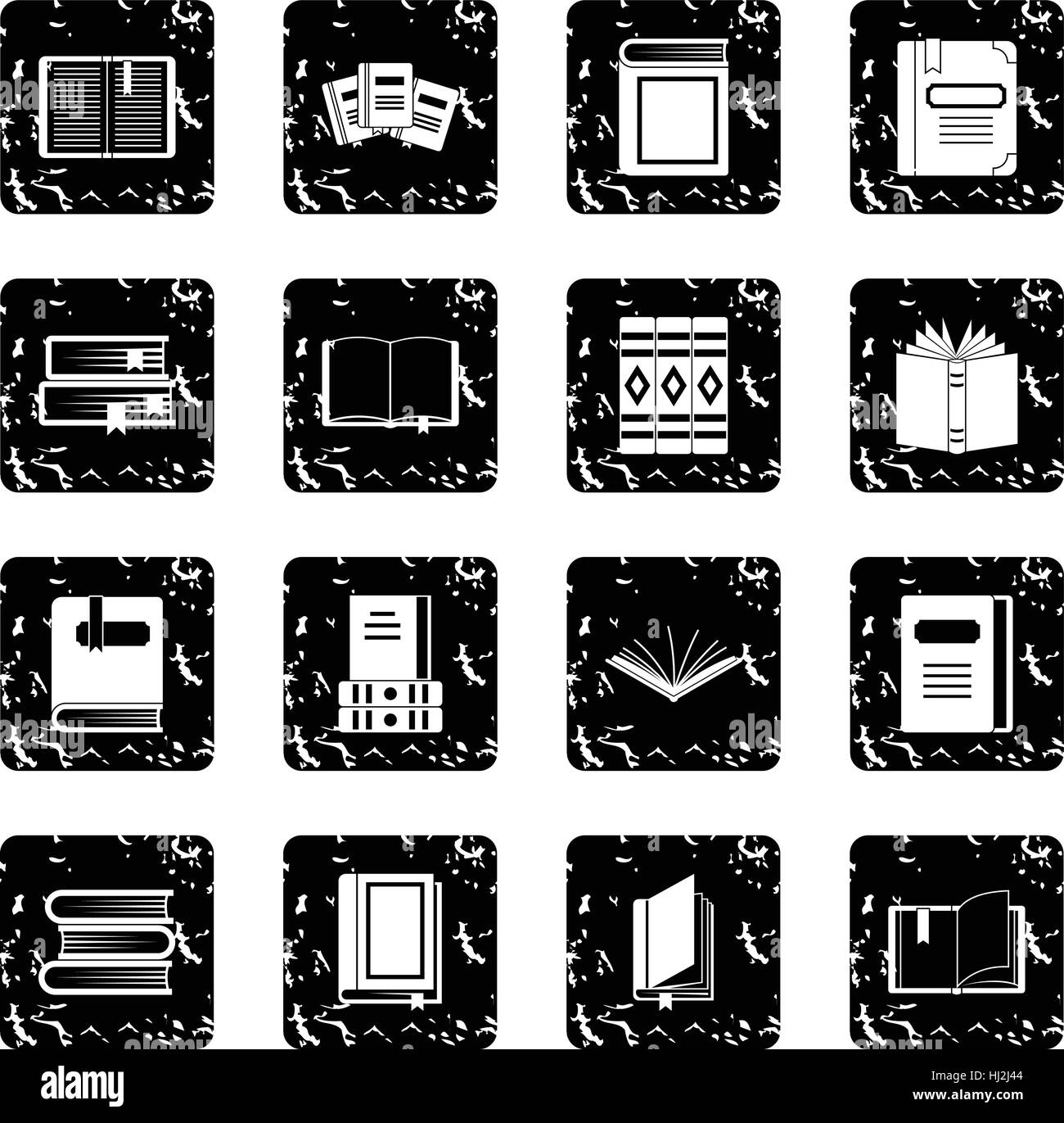 Books reading education icons Black and White Stock Photos & Images - Alamy