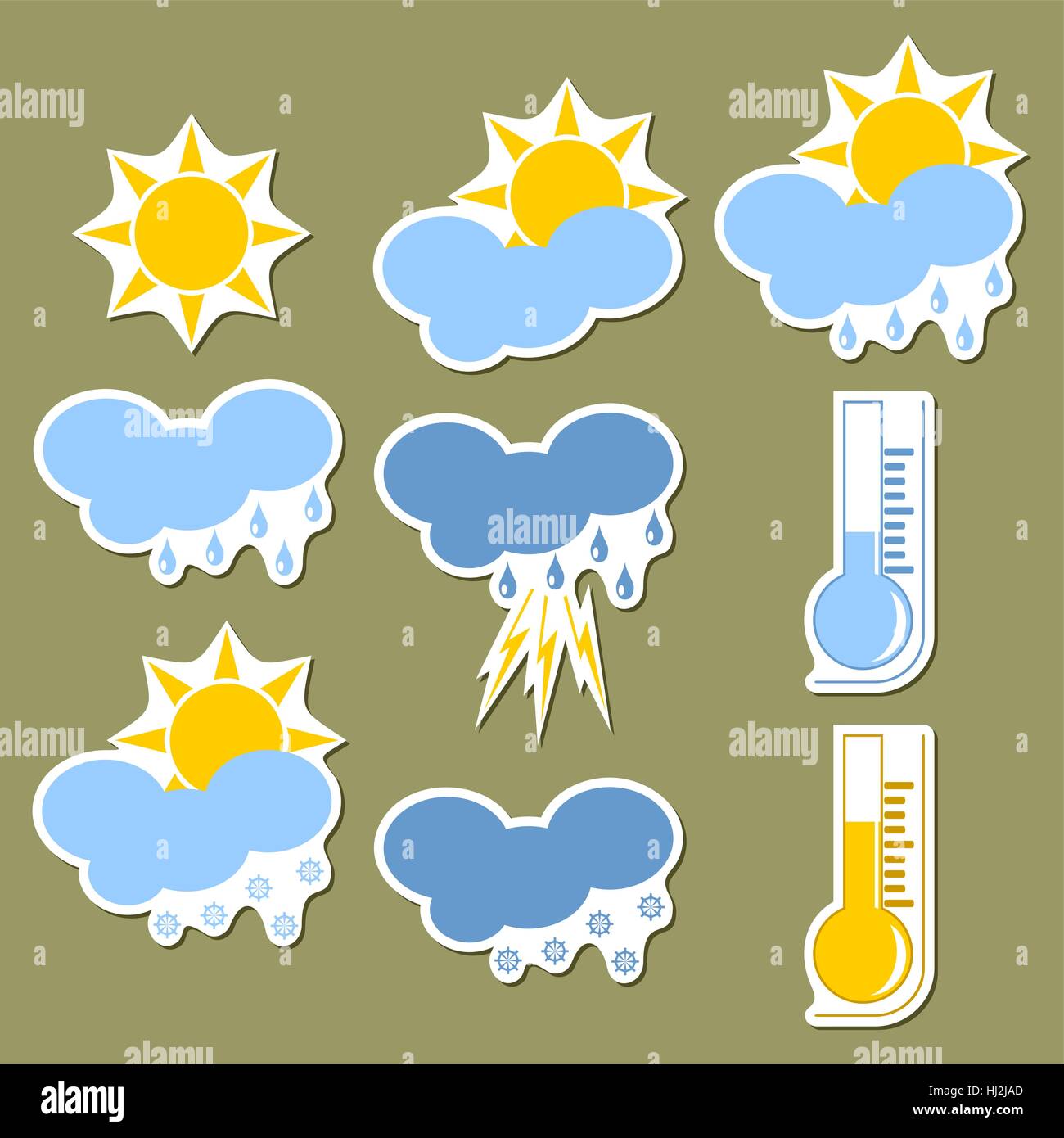 Weather sticker vector vectors hi-res stock photography and images - Alamy