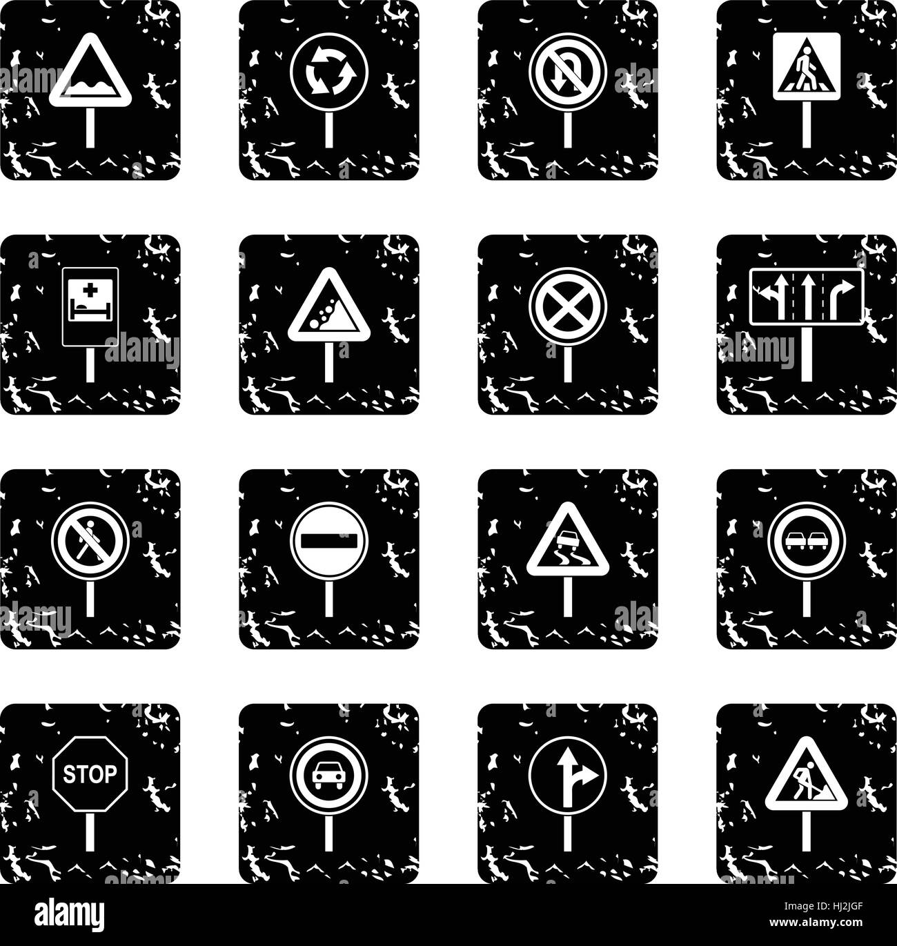 Different road signs icons set Stock Vector Image & Art - Alamy