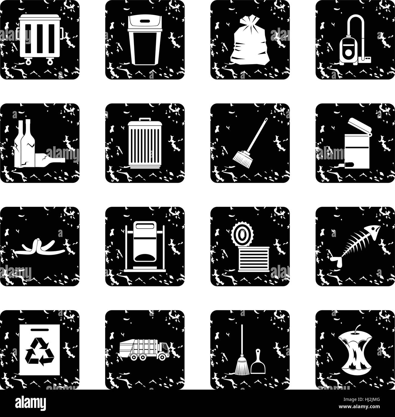 Garbage thing icons set Stock Vector Image & Art - Alamy