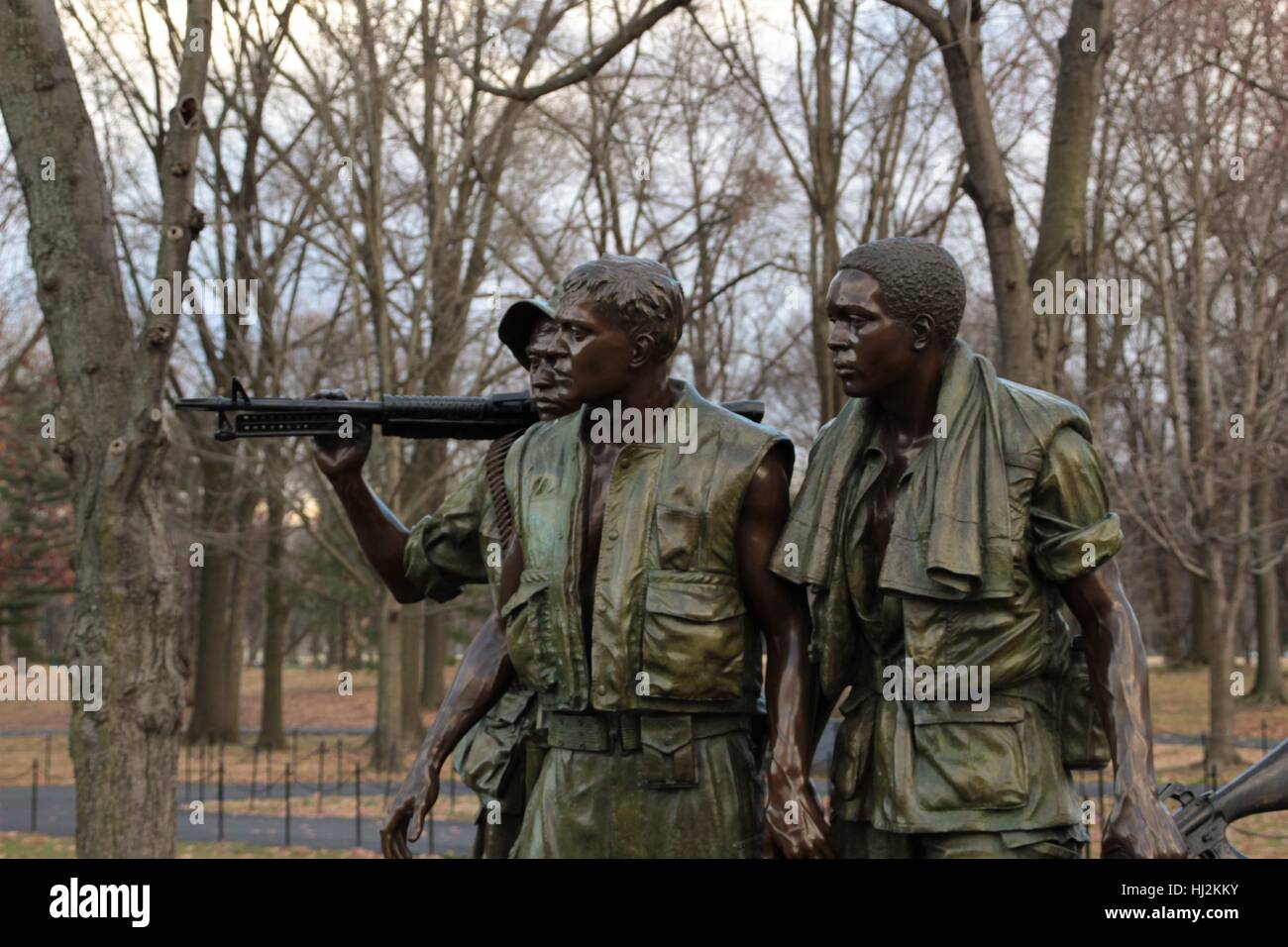 The Three Soldiers (or The Three Servicemen), bronze statue ...
