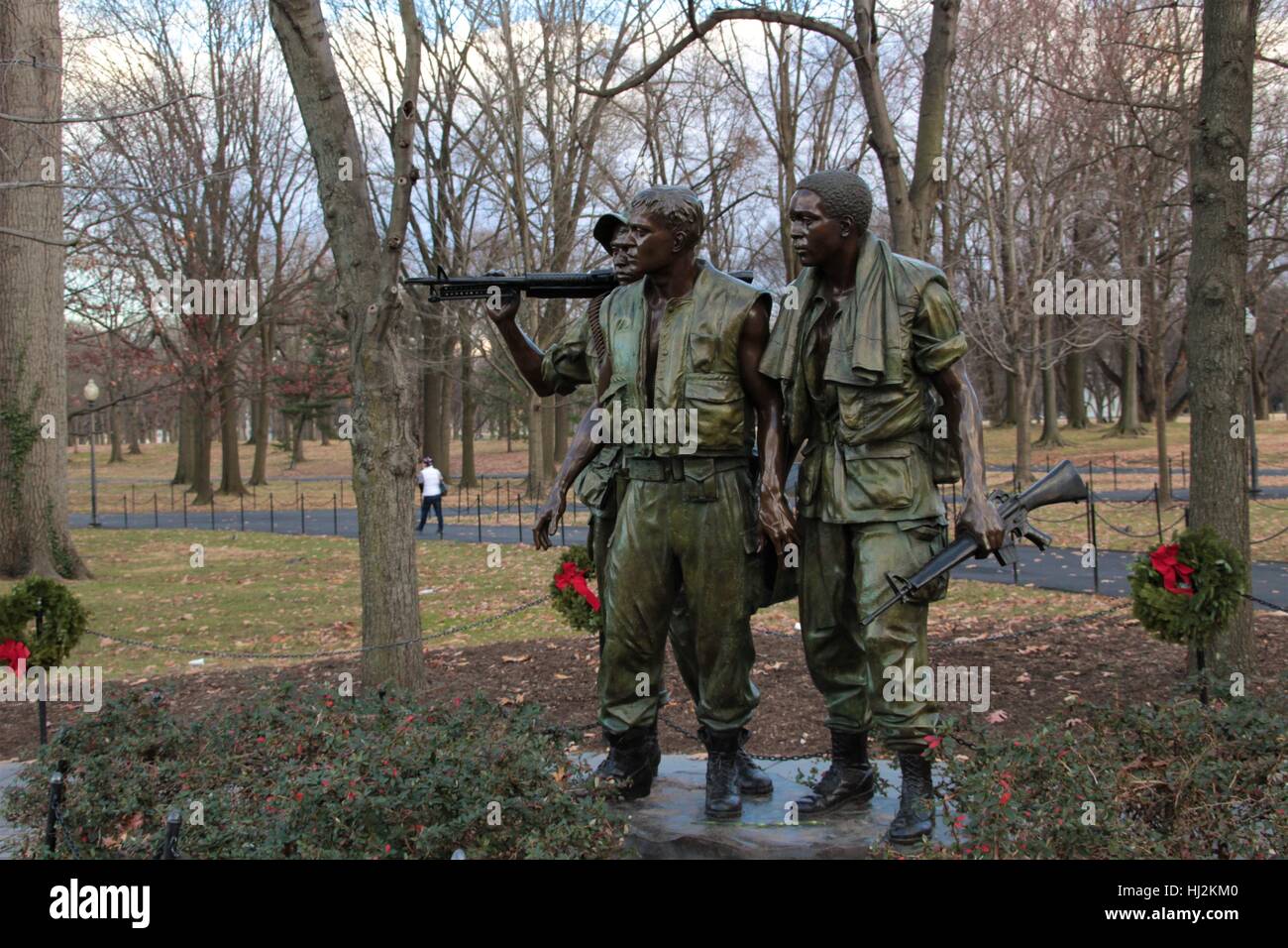 The Three Soldiers (or The Three Servicemen), bronze statue ...