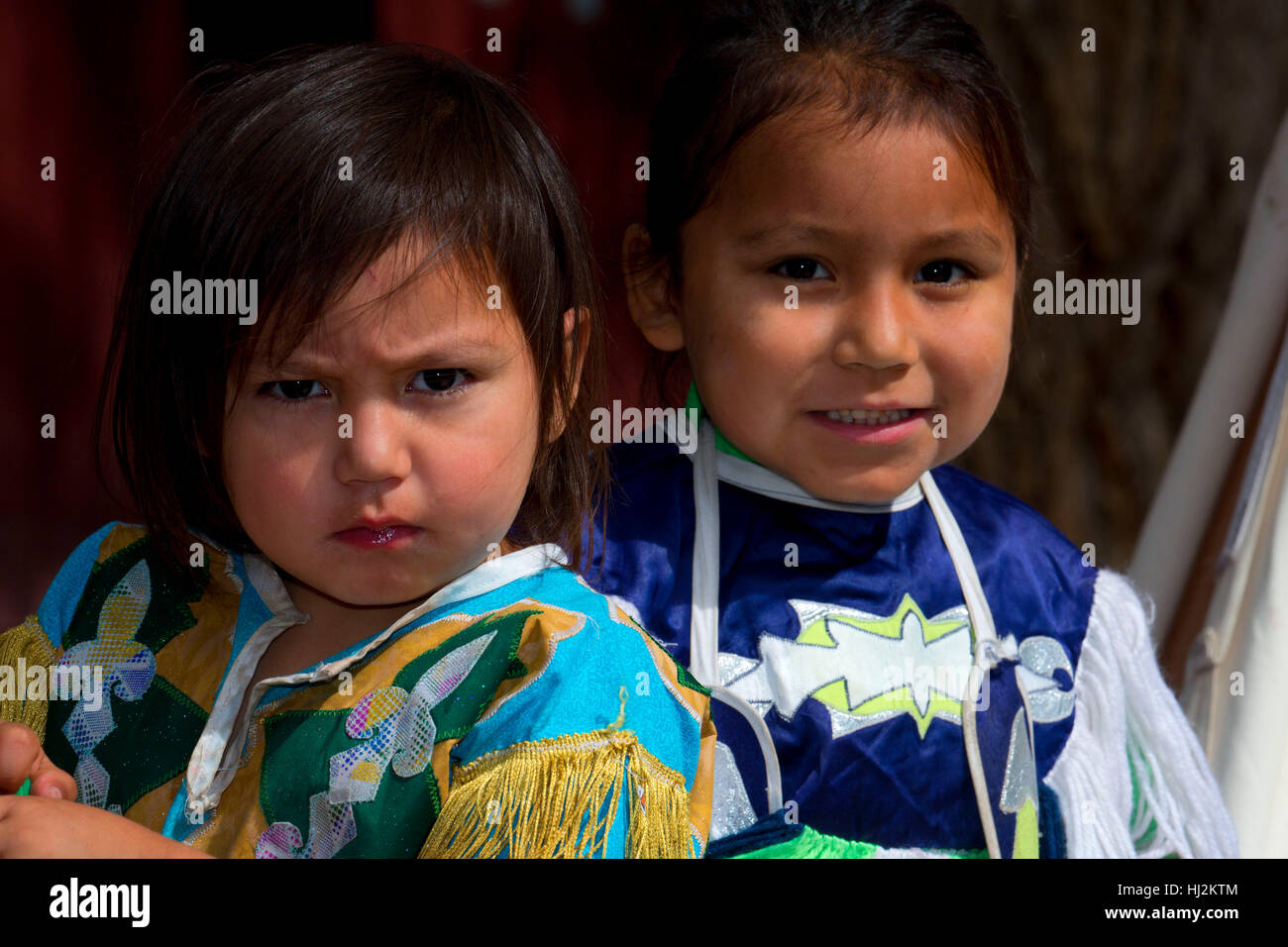 Children in regalia, Pi-Ume-Sha Treaty Days, Warm Springs Indian ...