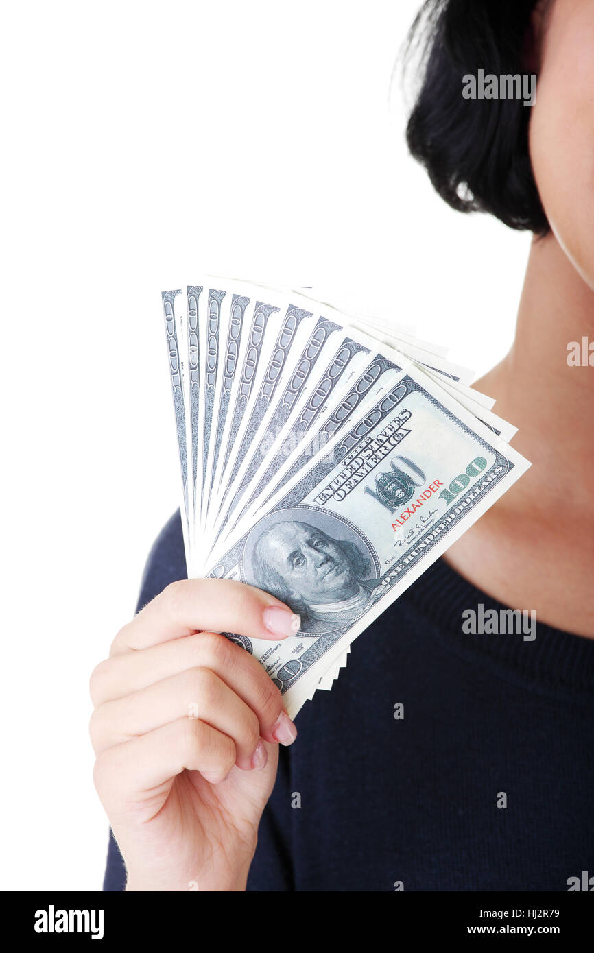 woman, dollar, dollars, hand, beautiful, beauteously, nice, isolated, fashion Stock Photo - Alamy