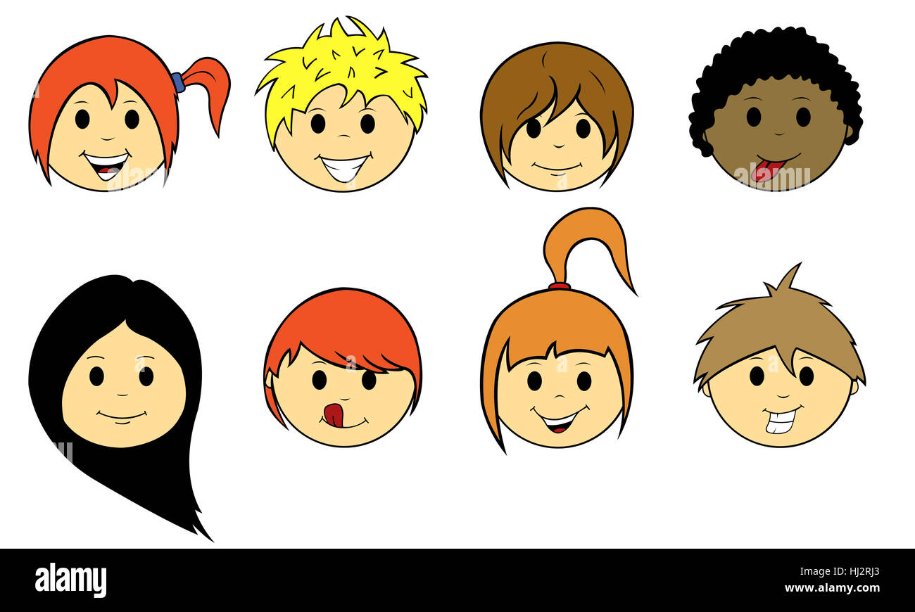 Kids faces Cut Out Stock Images & Pictures - Alamy