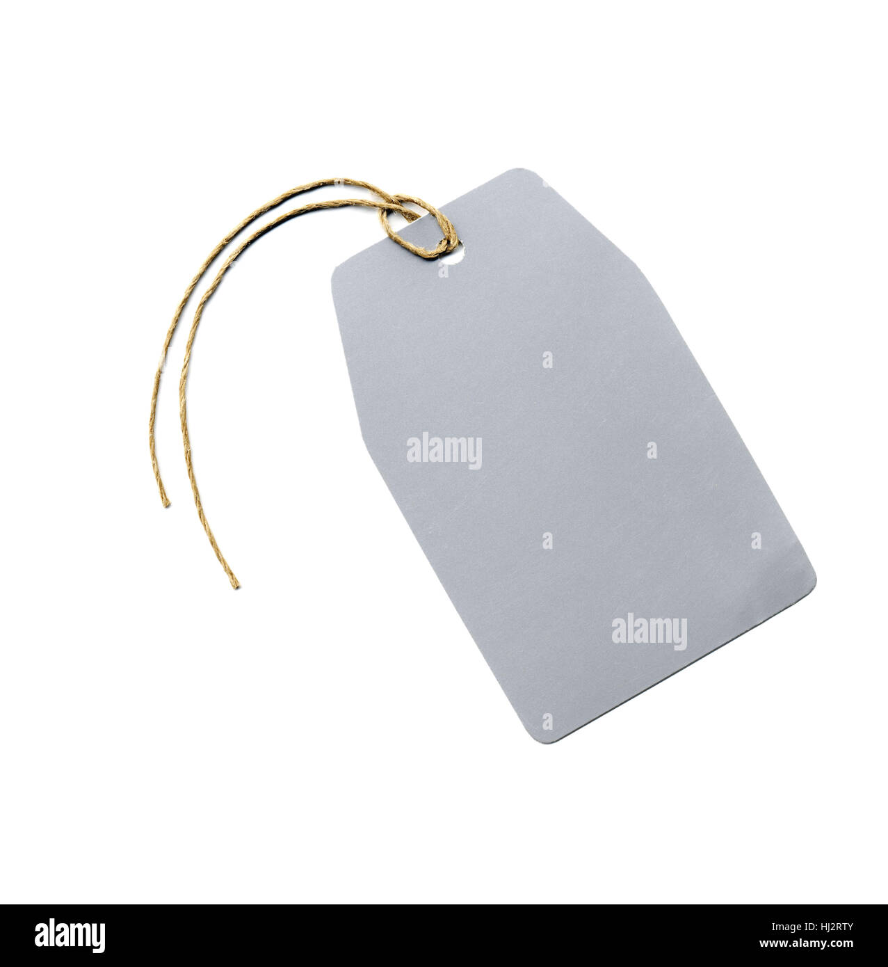 Price tag or address label with string Stock Photo - Alamy