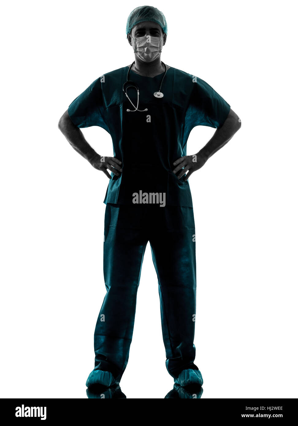 one caucasian man doctor surgeon medical worker with face mask ...