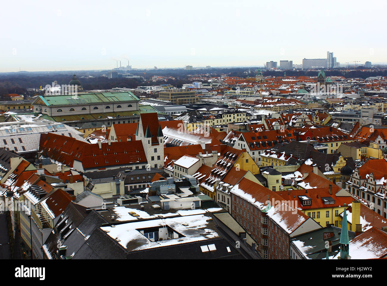 germany, german federal republic, outdoor, munich, aerial, blue, house ...