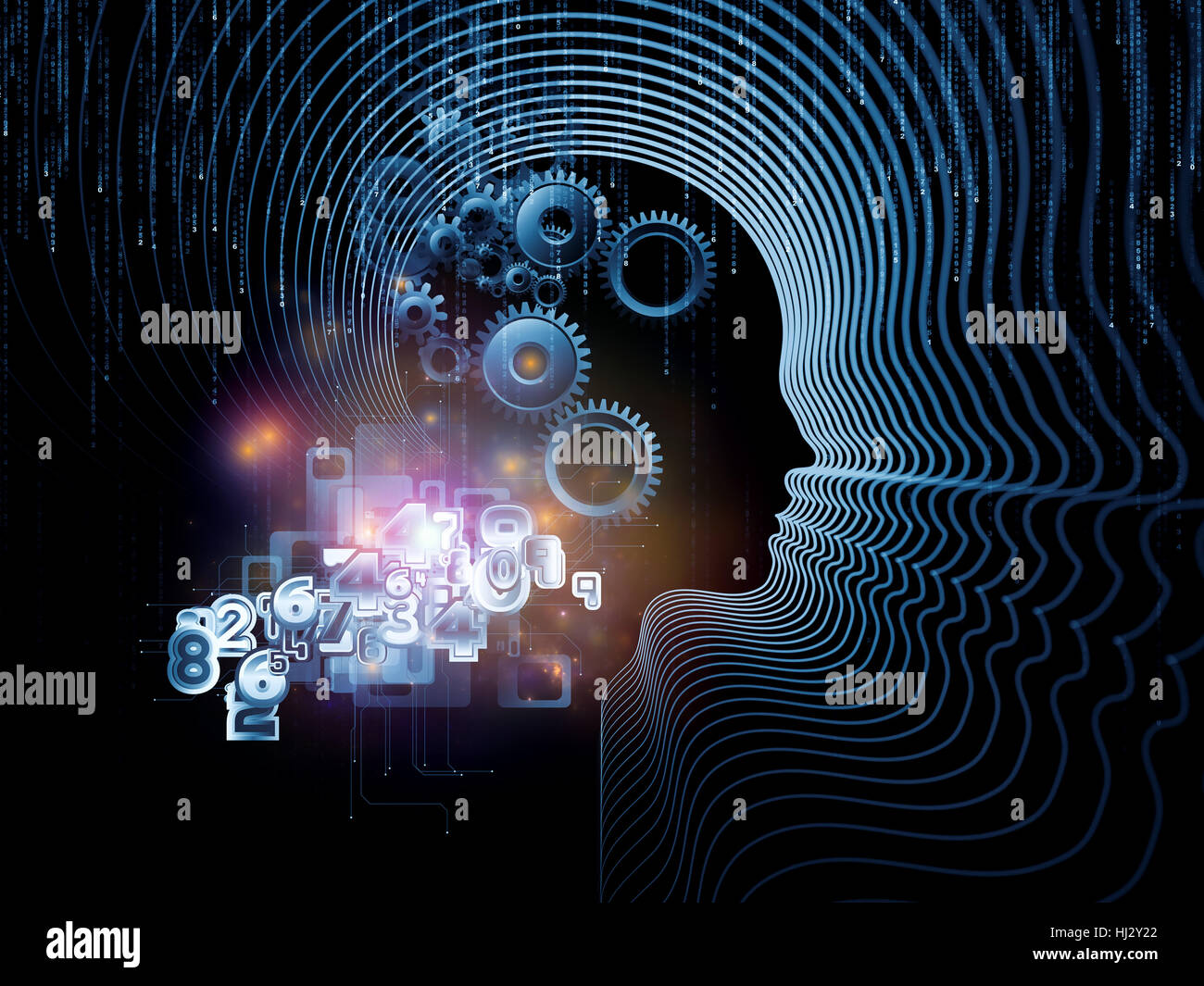 profile, blue, calculation, education, composition, model, design ...