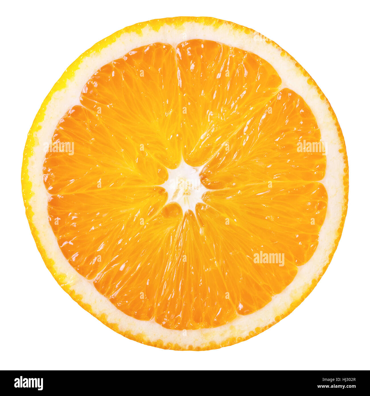 orange, isolated, fruit, circle, half, slice, citrus, fresh, food ...