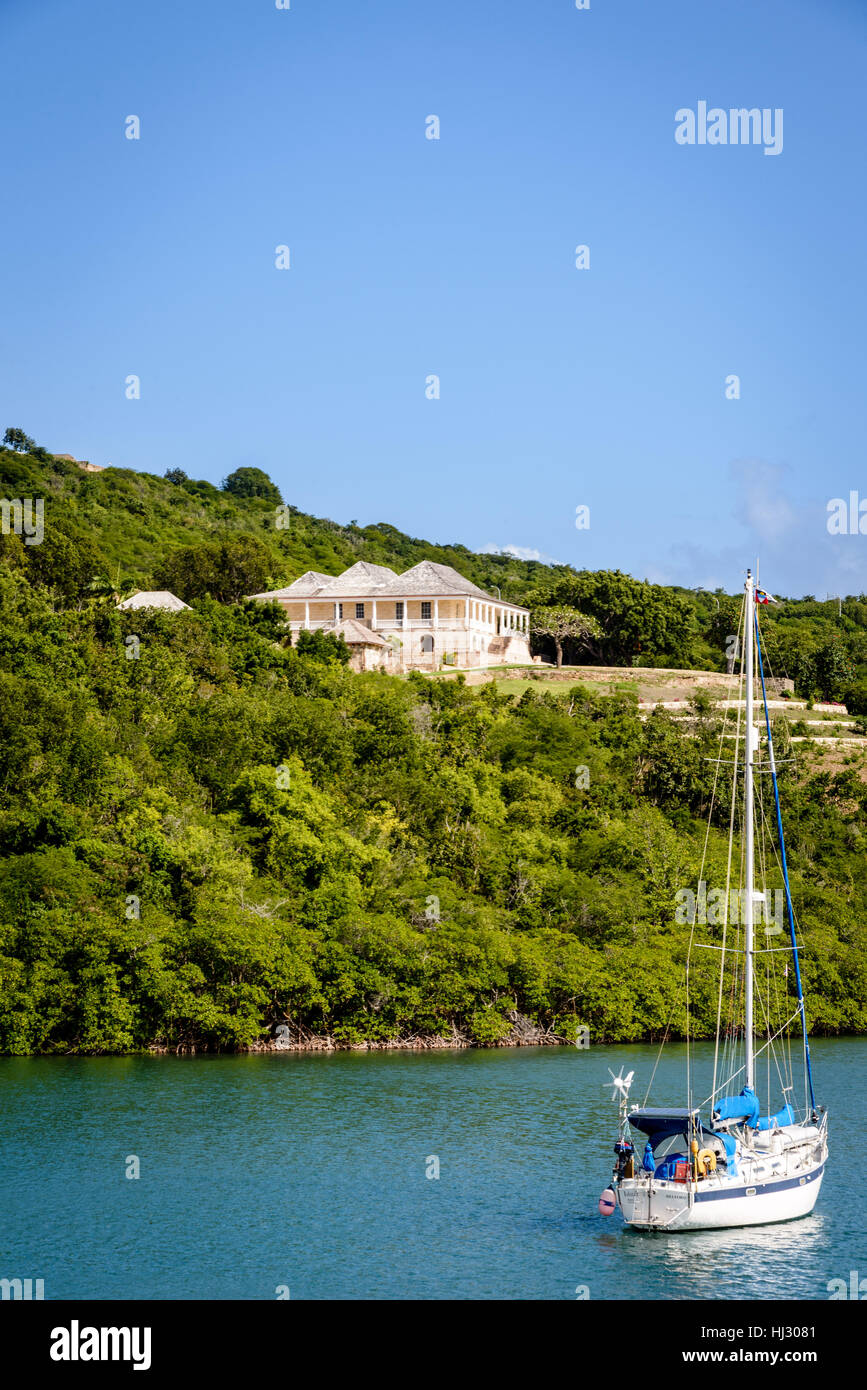 Clarence House, Nelson's Dockyard, English Harbour, Antigua Stock Photo ...