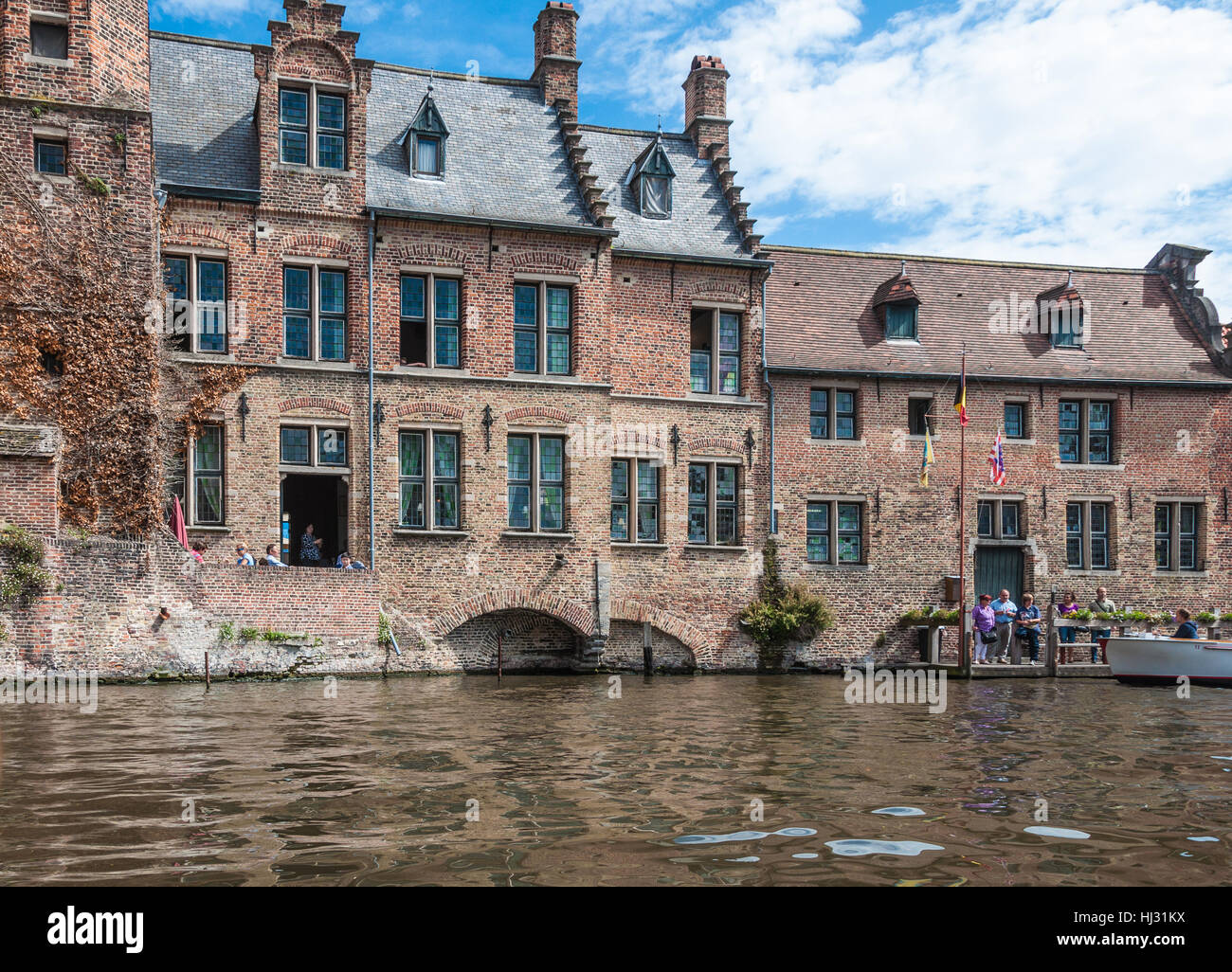 Canal side buildings in Bruges, Belgium Stock Photo - Alamy
