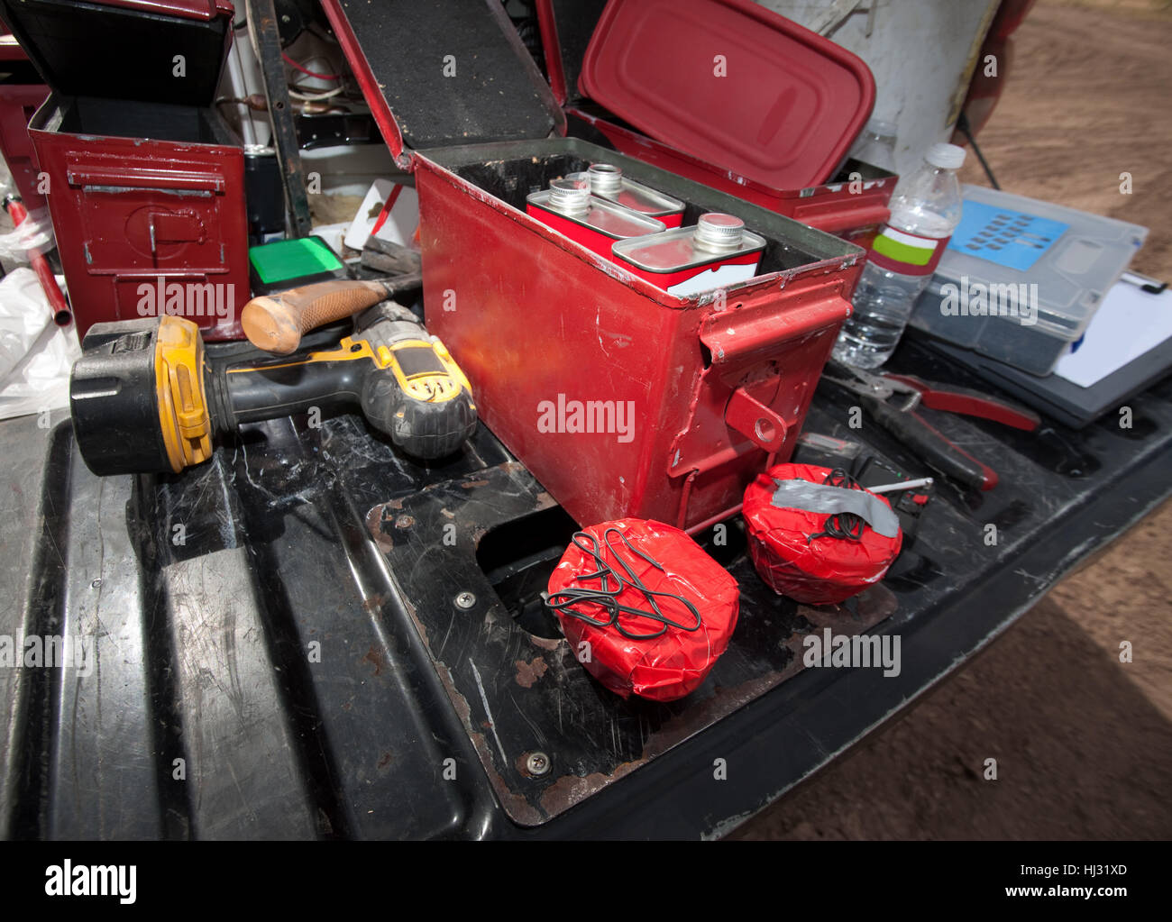 desert, wasteland, dented, container, bomb, canister, can, containers ...