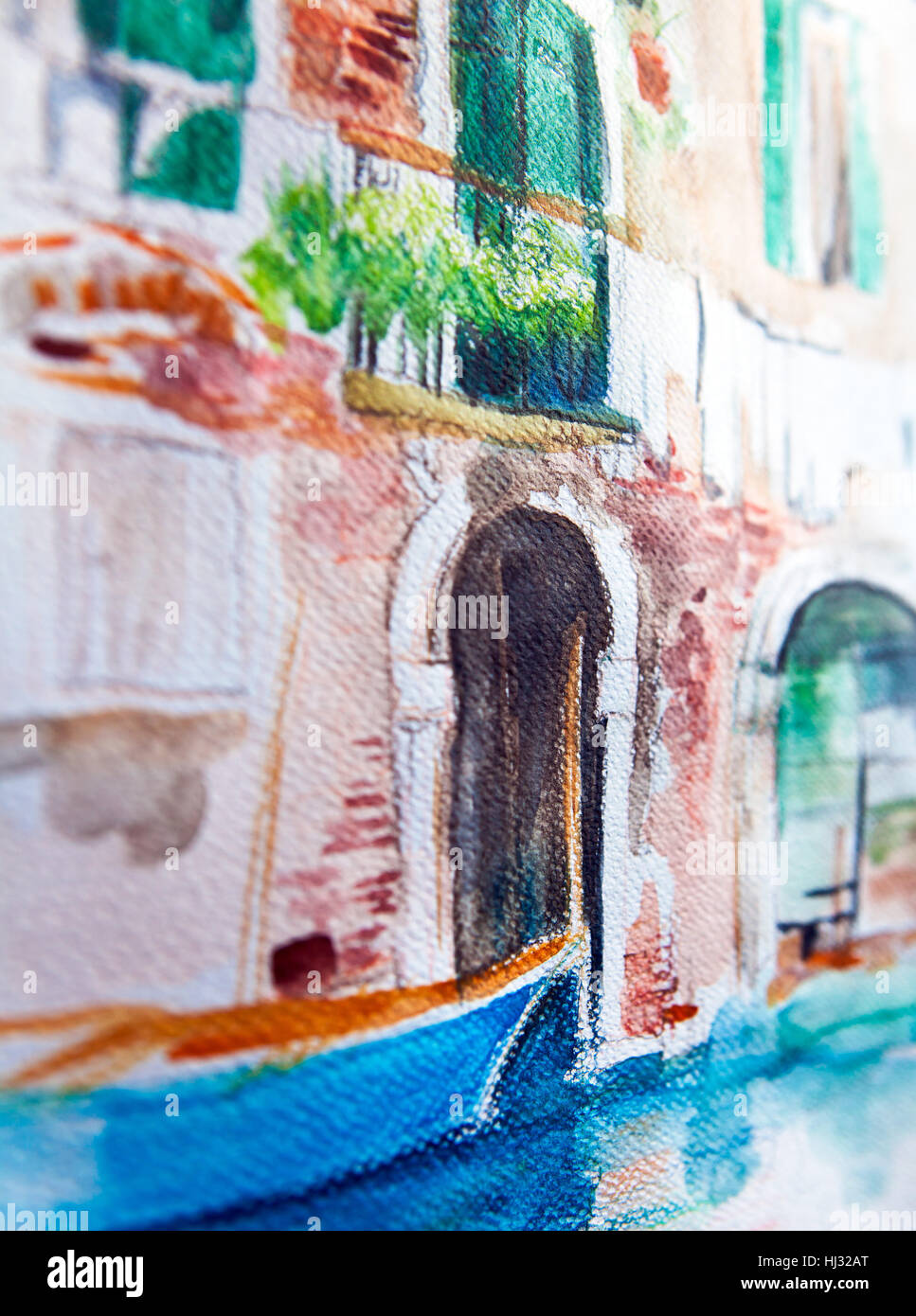 venice - watercolor ii Stock Photo - Alamy