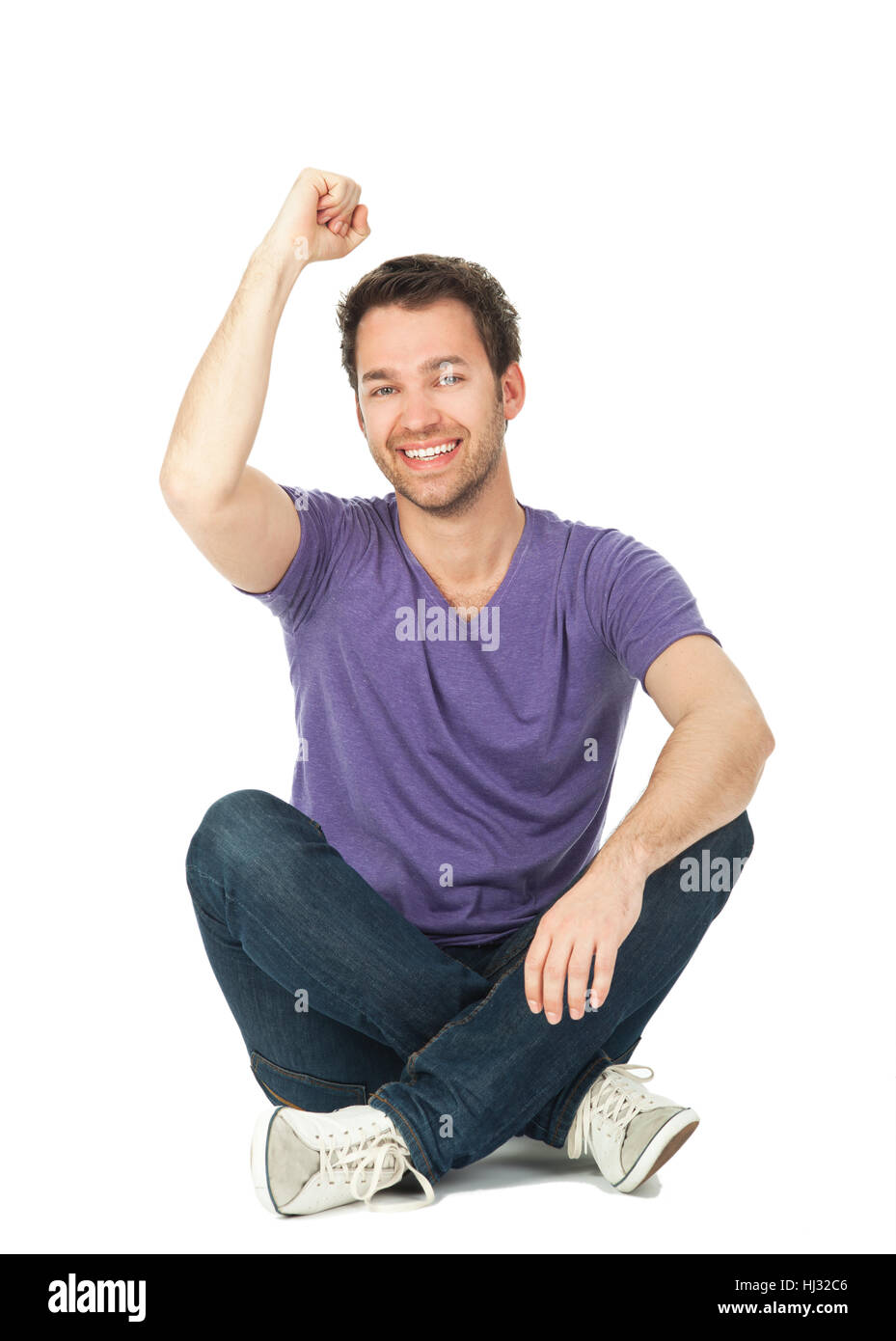 young man sitting Stock Photo - Alamy