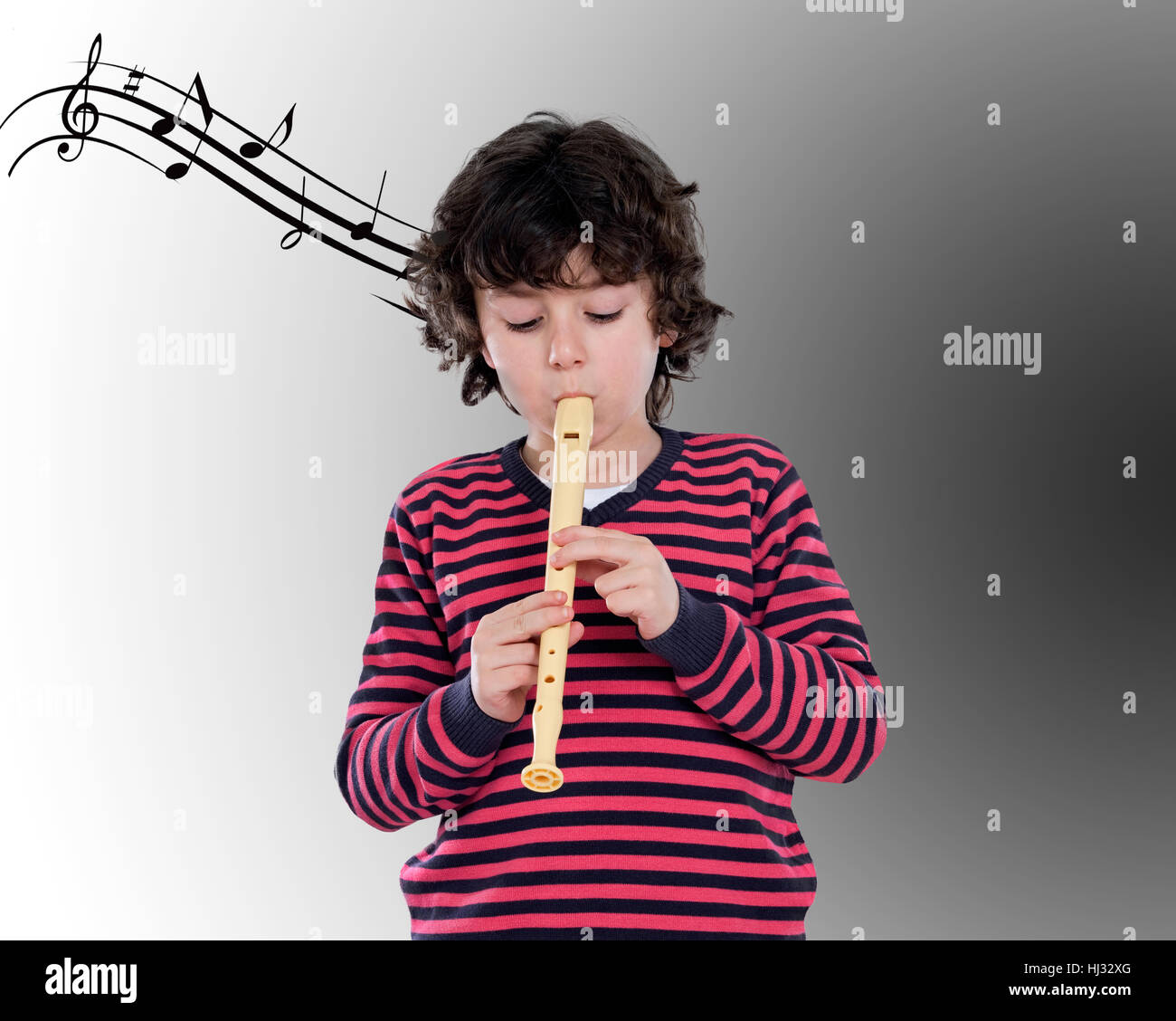 education, music, musical, note, flute, boy, lad, male youngster ...