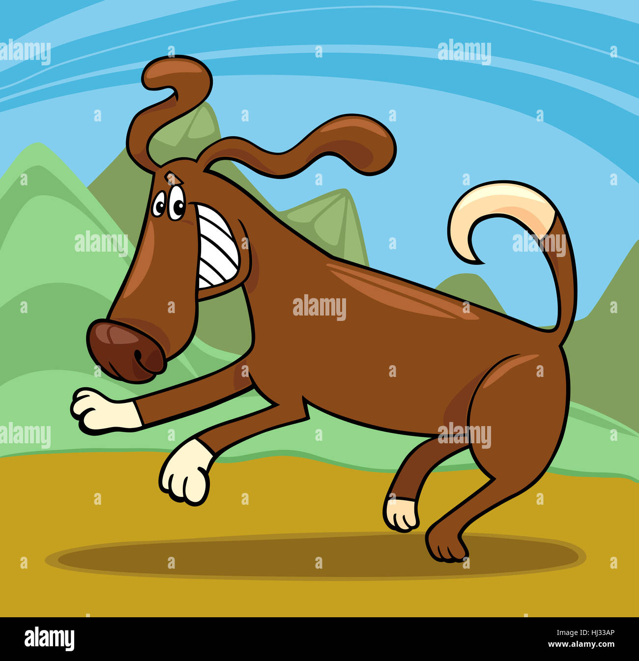 pet, playful, dog, illustration, puppy, delighted, unambitious ...