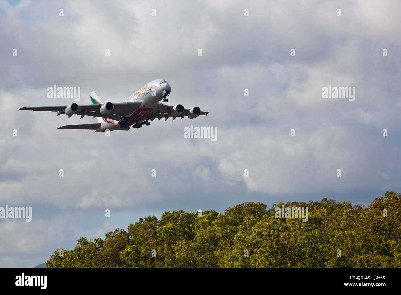 A380 Aircraft flying in the sky after takeoff Stock Photo - Alamy