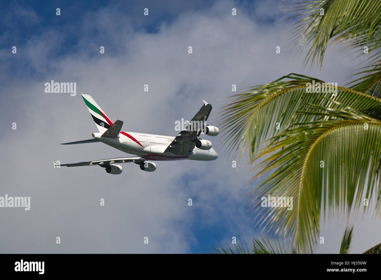 A380 Aircraft take off Stock Photo - Alamy