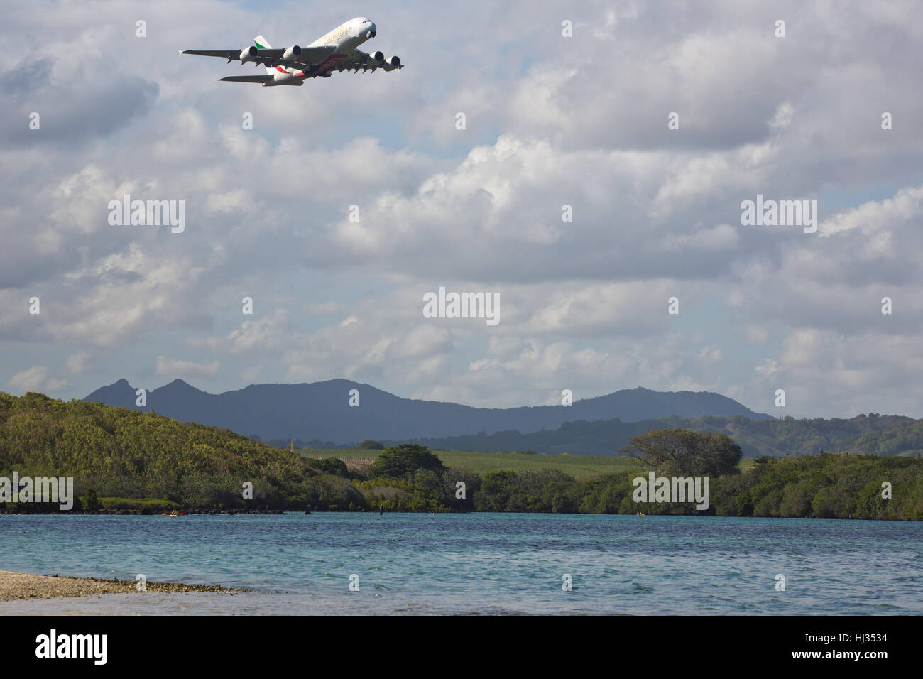 A380 Aircraft flying in the sky after takeoff Stock Photo - Alamy