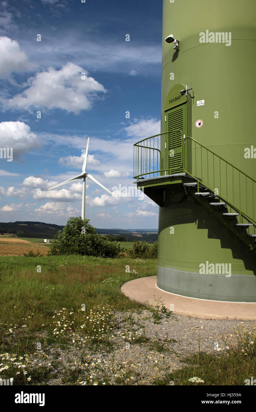 blue, generation of electricity, field, energy, power, electricity ...