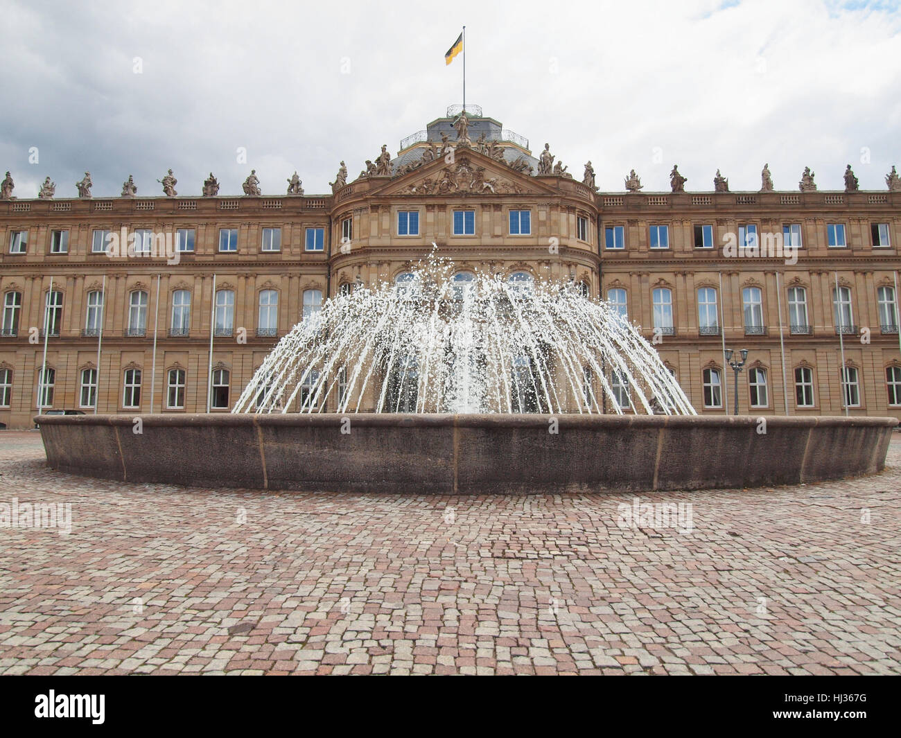 new, germany, german federal republic, stuttgart, castle, chateau ...