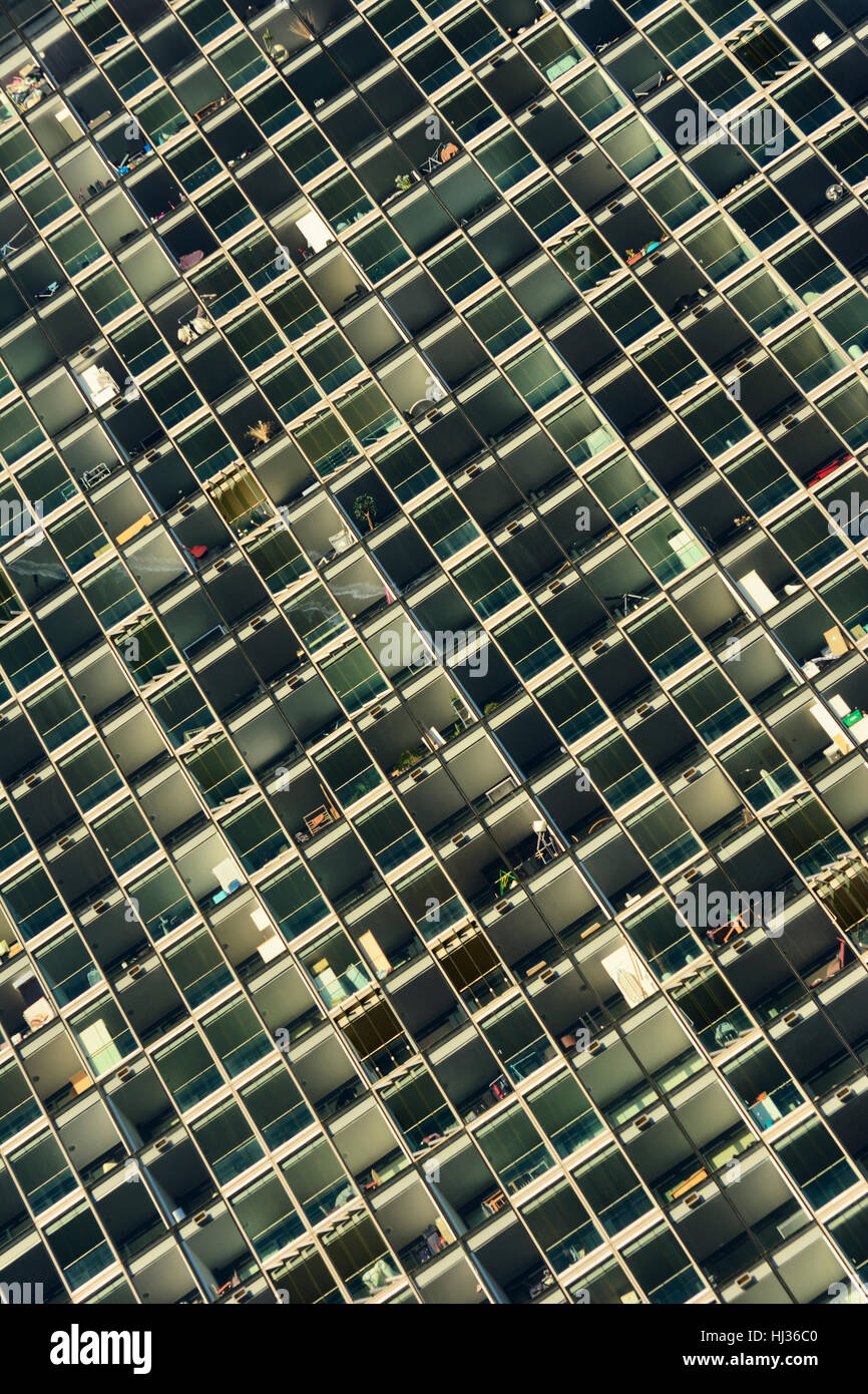Abstract view of windows in Beetham Tower, the tallest structure in ...