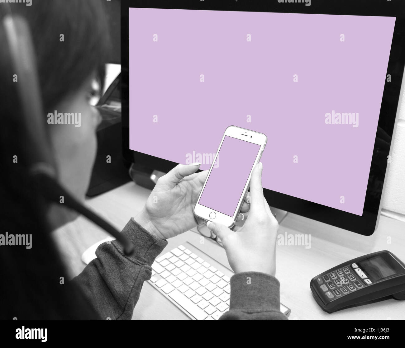 Girl desk daydream hi-res stock photography and images - Alamy