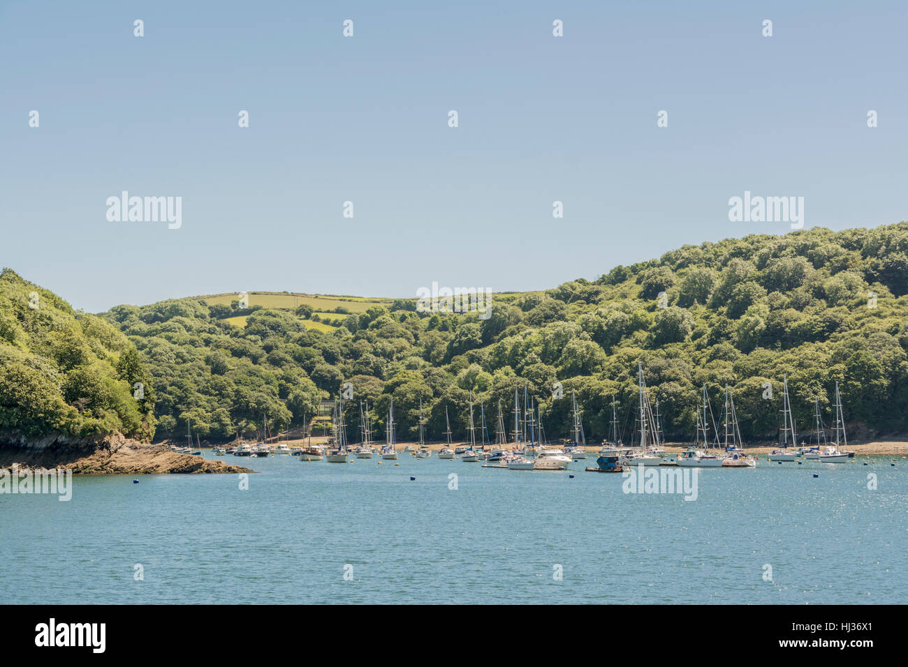 The stretch of water known as Pont Pill, an estuary off the River Fowey ...